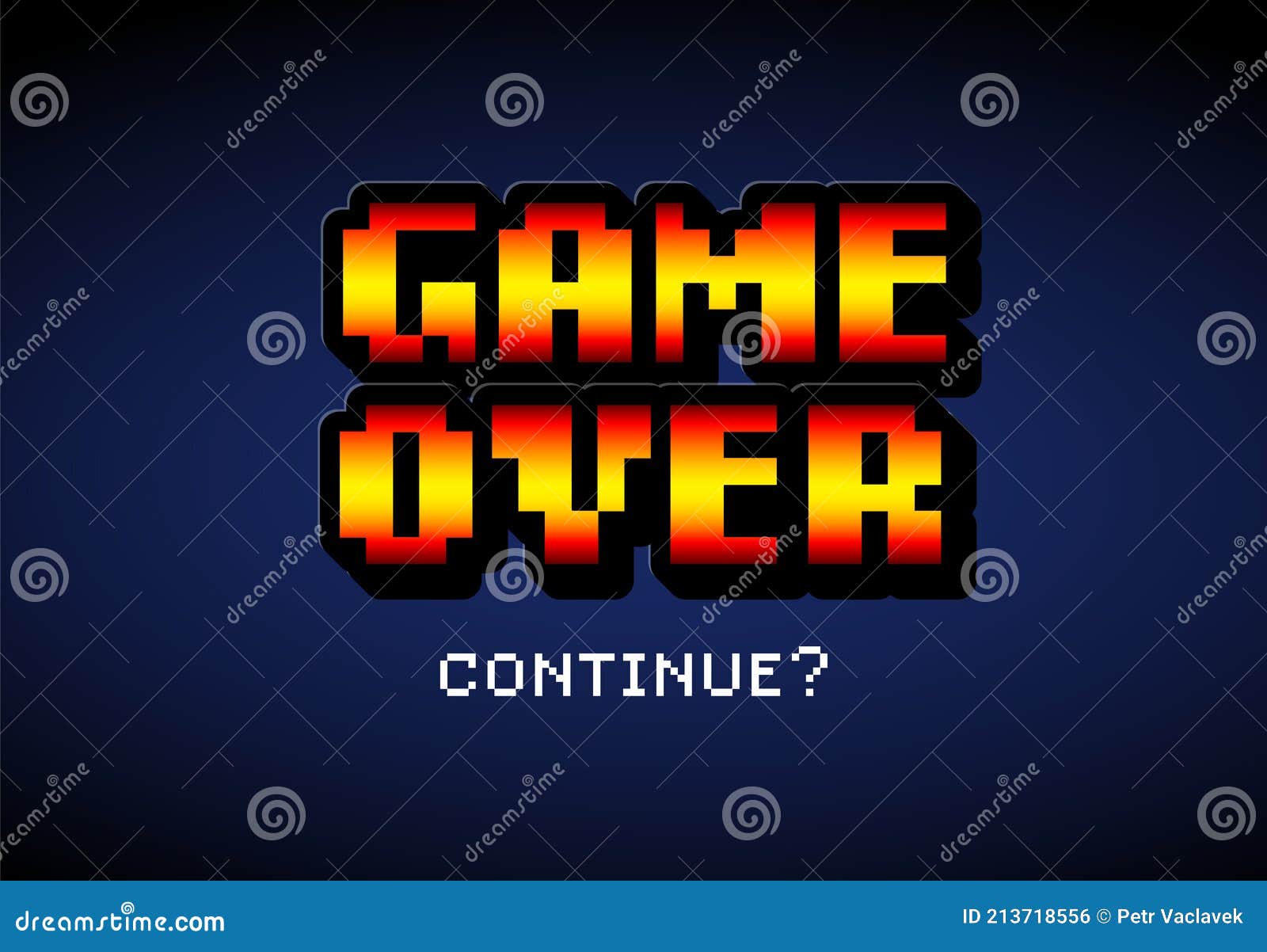 Game Over Retro Game Over Styled Text with Effect Stock Vector ...