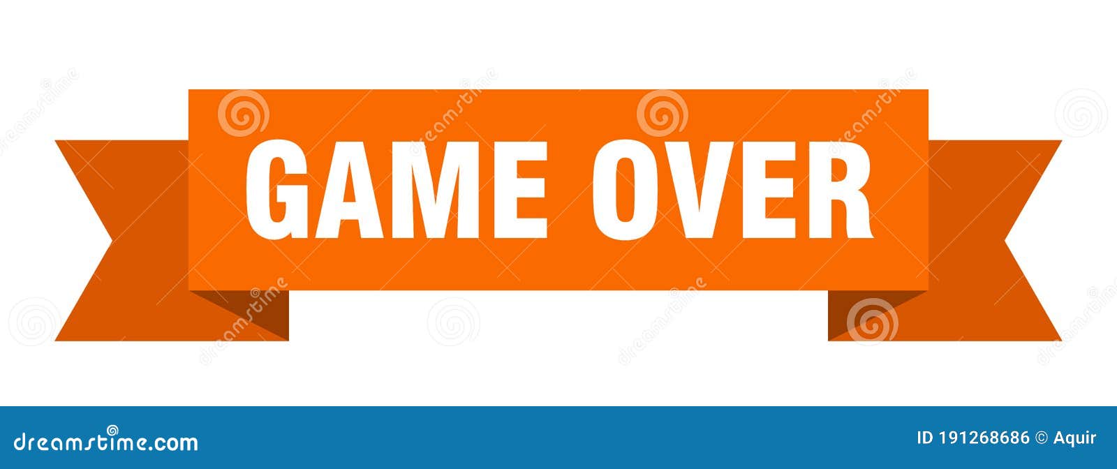 Game over ribbon. stock vector. Illustration of game - 191268686
