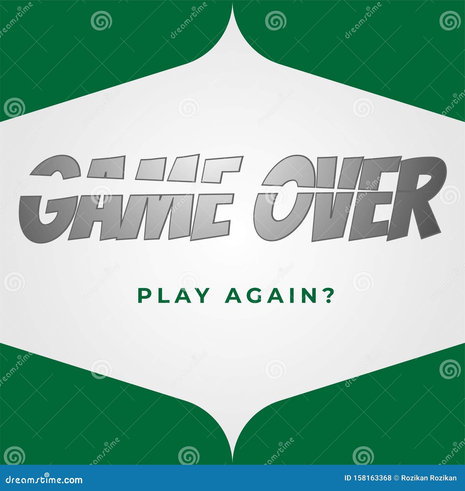 Game Over Screen End of Game or Competition Stock Illustration ...