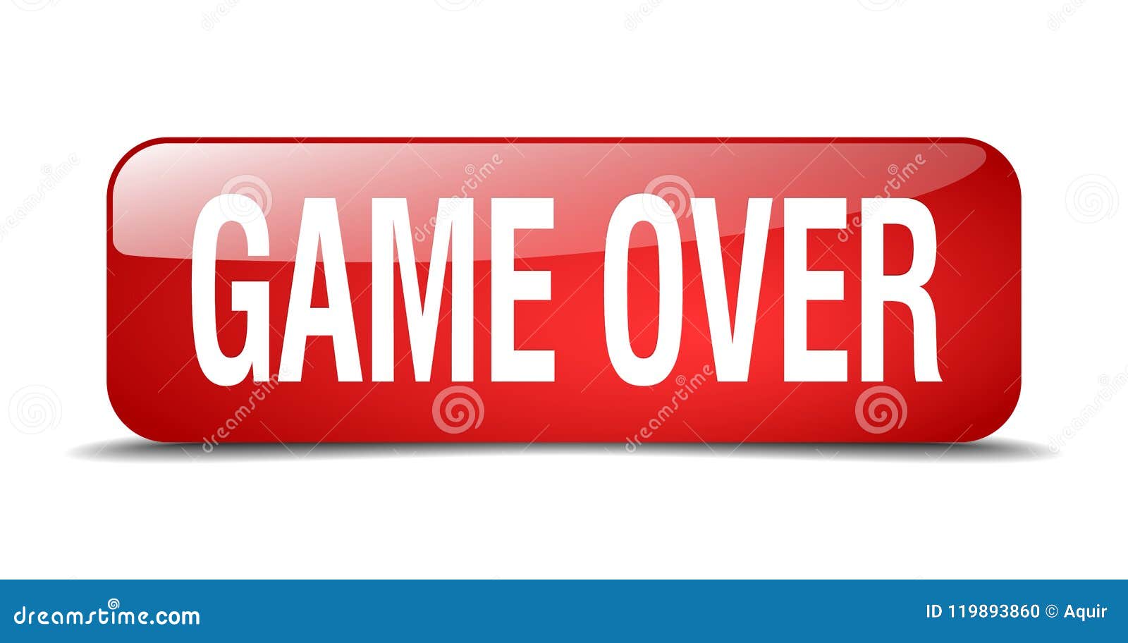 Game over button stock vector. Illustration of shiny - 119893860