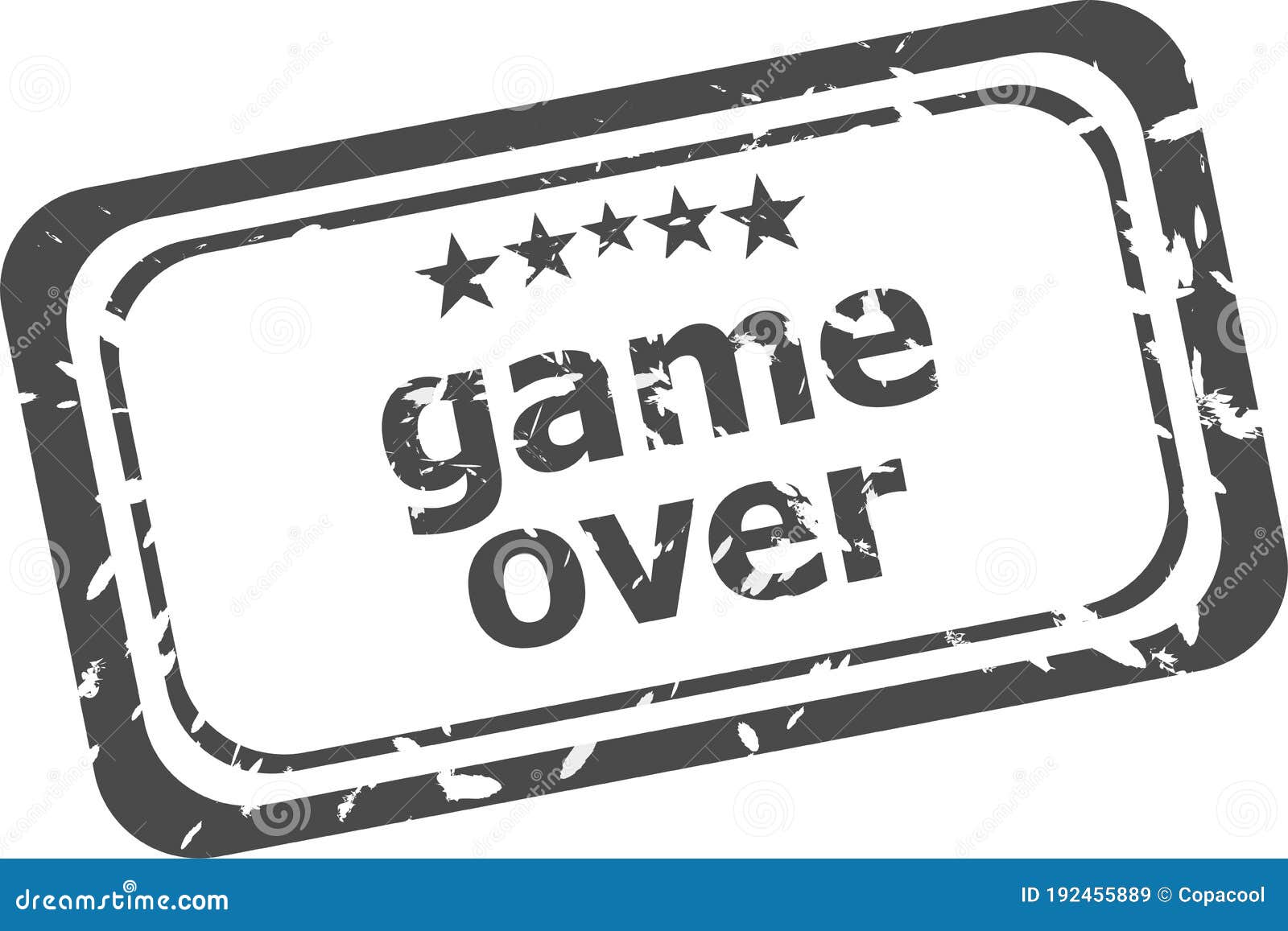 Game Over Stamp Isolated on White Background Stock Illustration ...