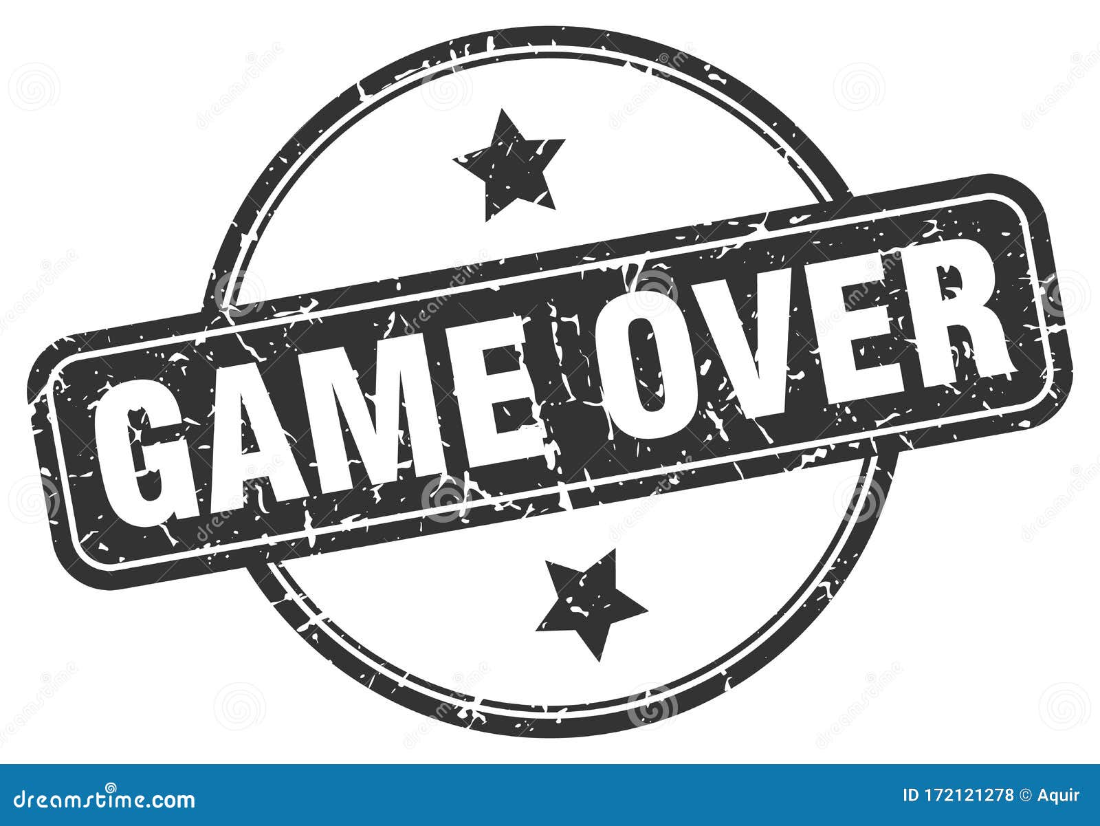 Game Over Stamp. Game Over Round Grunge Sign Stock Vector ...