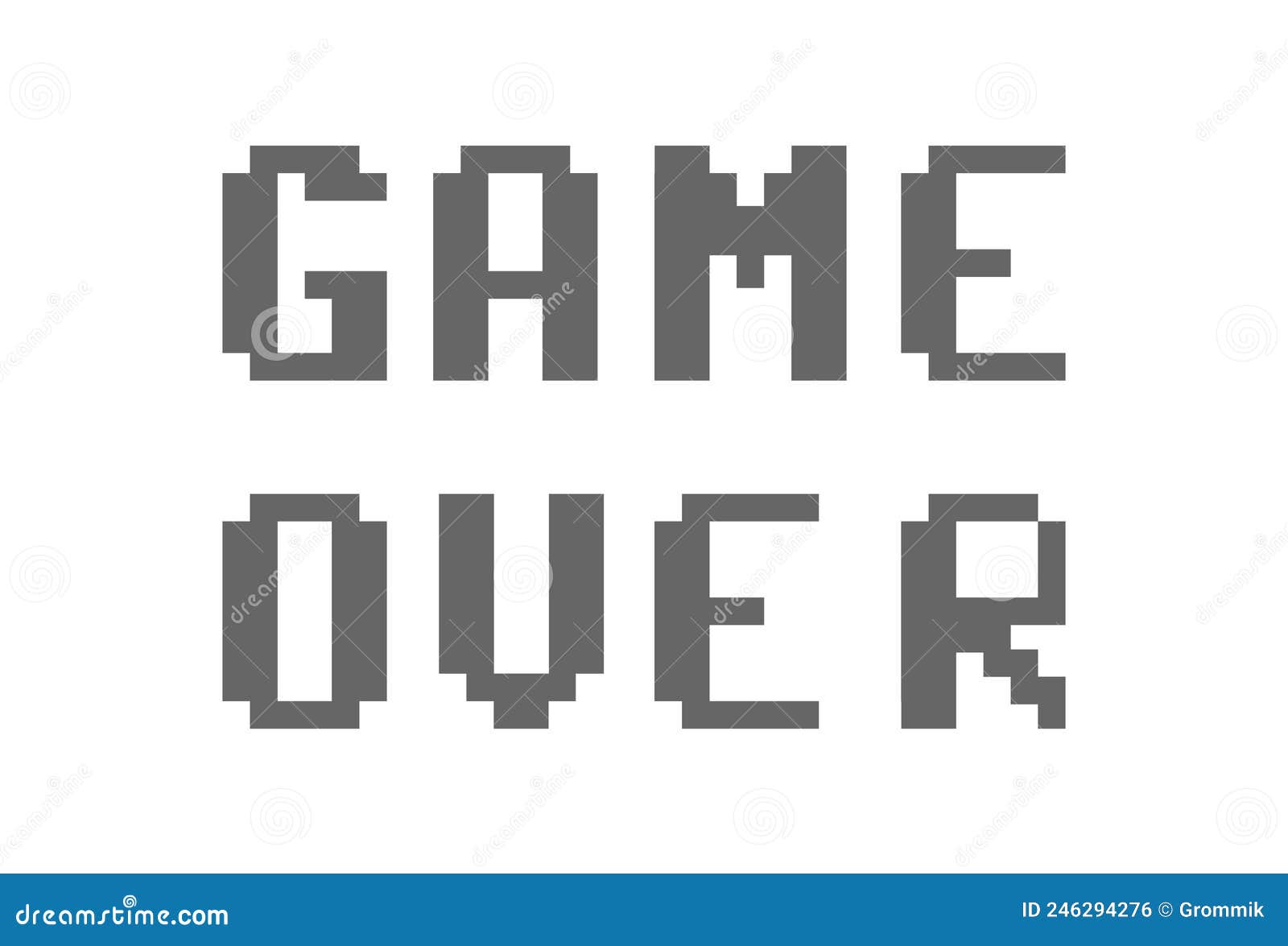 Game Over. Stylized Inscription in the Pixelation Style Stock Vector ...