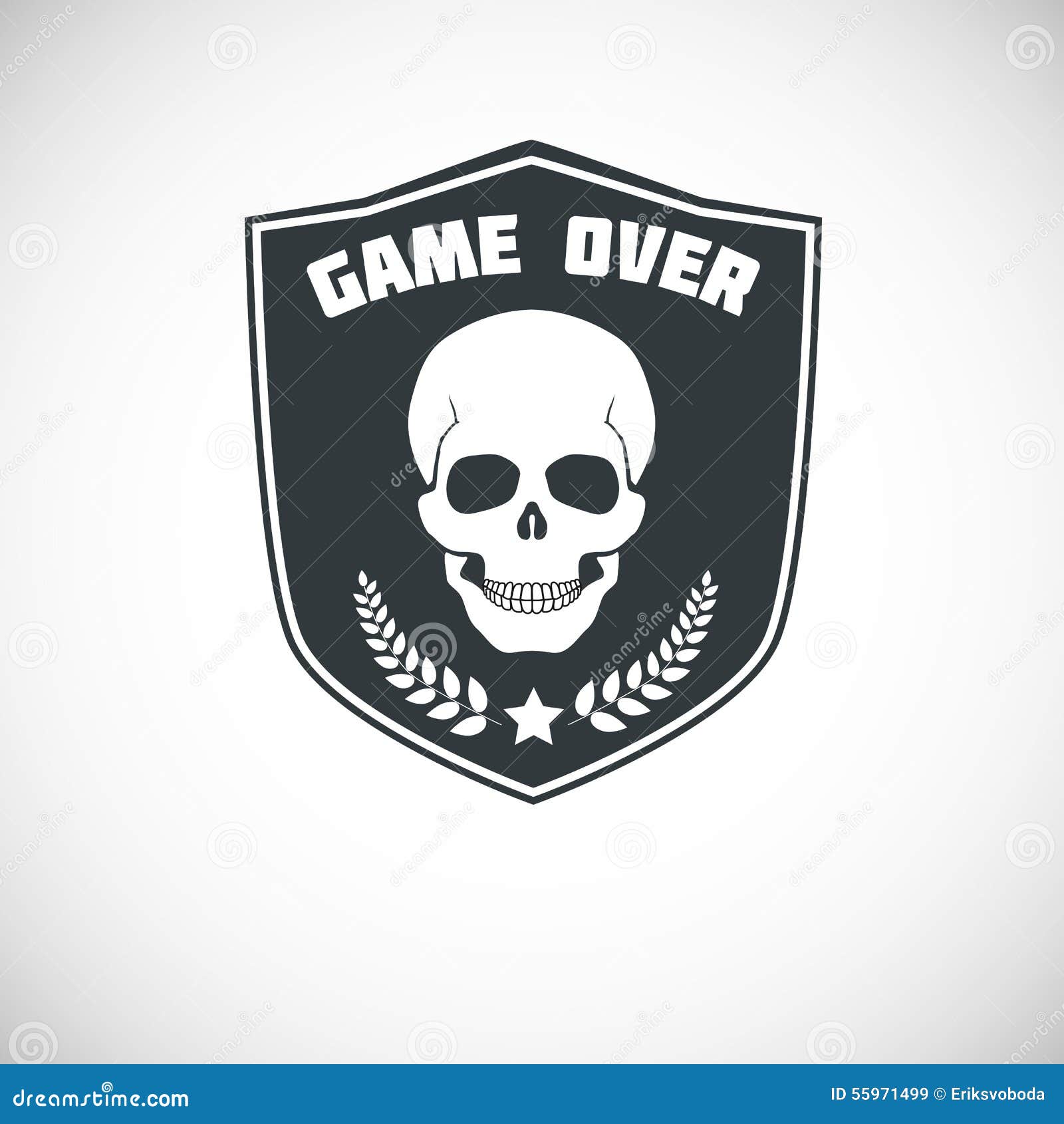 Game Over, Symbol with Skull. Stock Vector - Illustration of warning ...