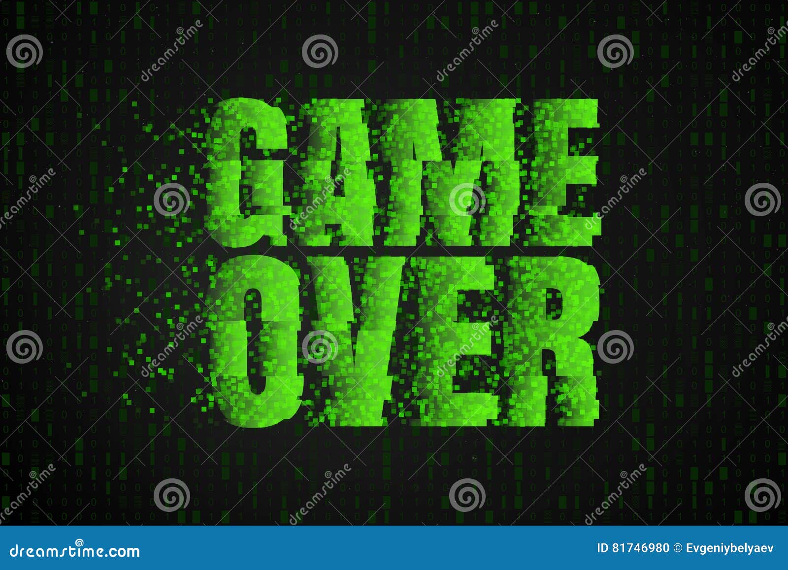 Game Over. The Text On The Video Game Screen. Gaming Vector ...