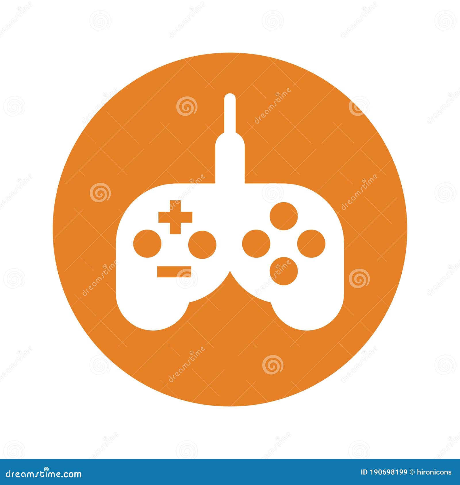 Game Pad, Joystick Icon / Orange Vector Stock Vector - Illustration of ...