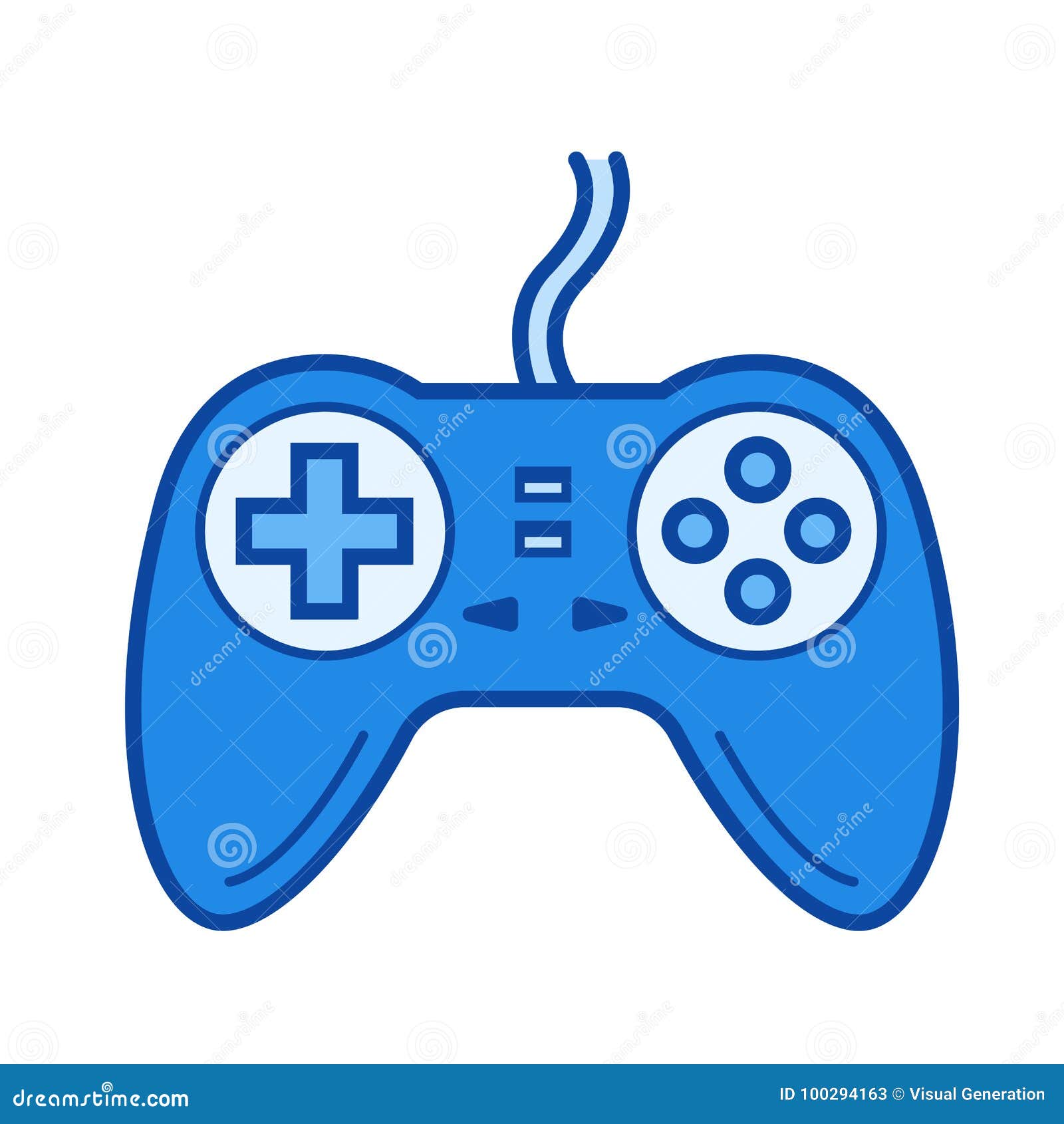 Game pad line icon. stock vector. Illustration of icon - 100294163