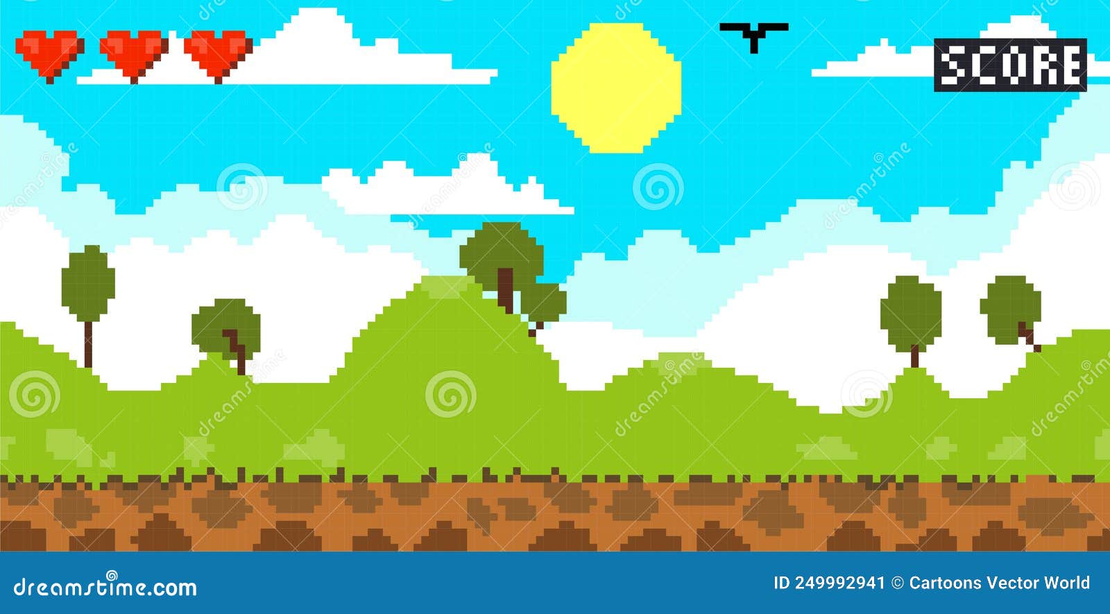 Pixelated Game Tetris Pattern Cartoon Vector | CartoonDealer.com #70259857