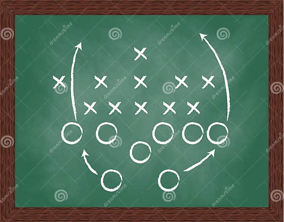Game plan on blackboard stock vector. Illustration of line - 15966892