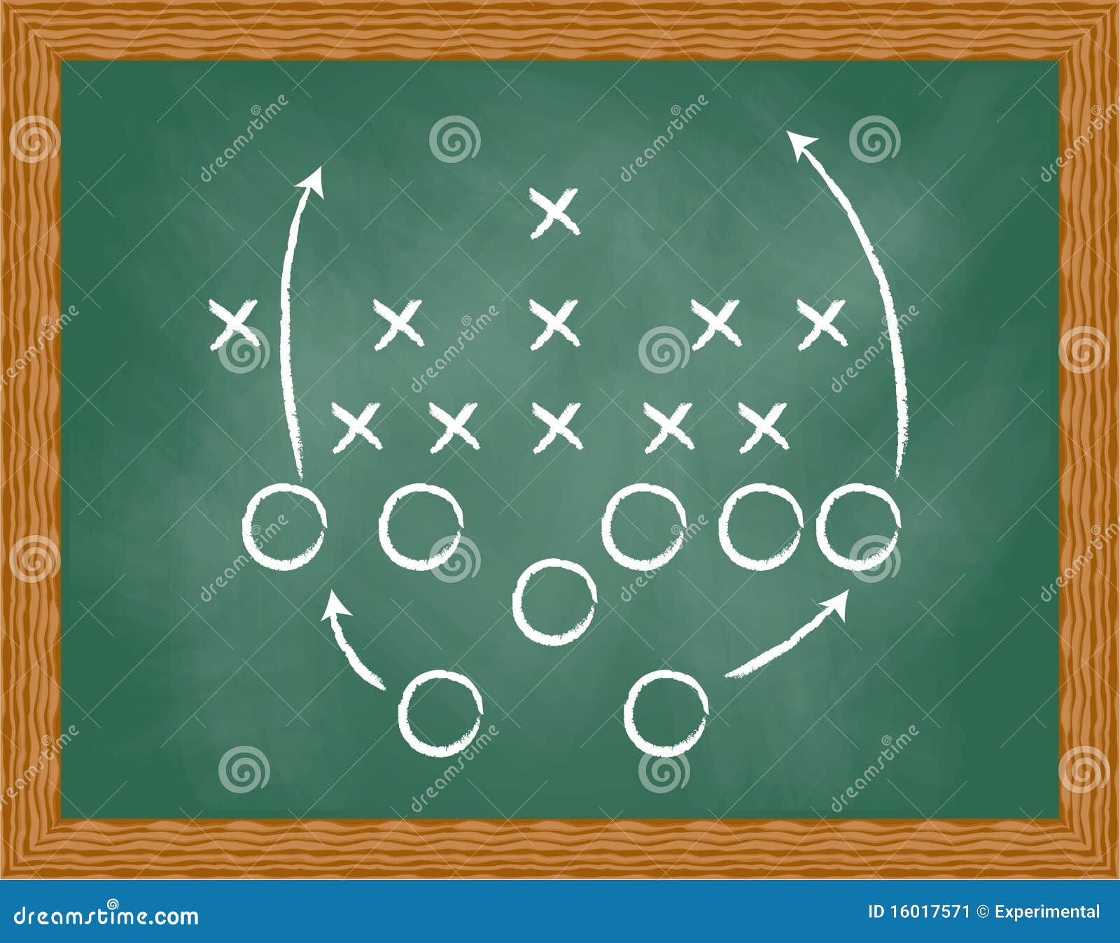 Game Plan on Blackboard with Dark Wooden Frame Stock Vector ...