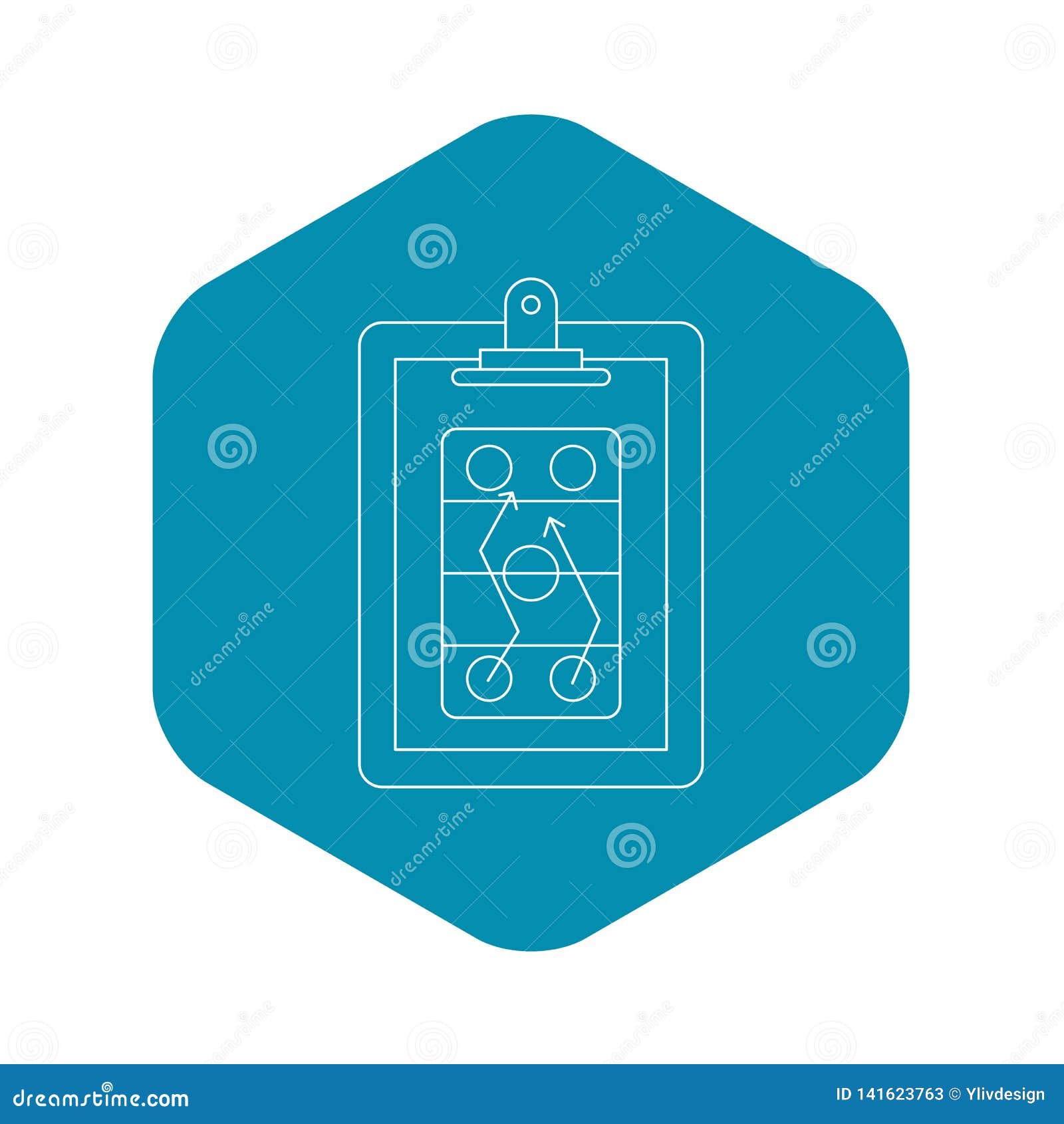 Game Plan Icon, Outline Style Stock Vector - Illustration of line ...