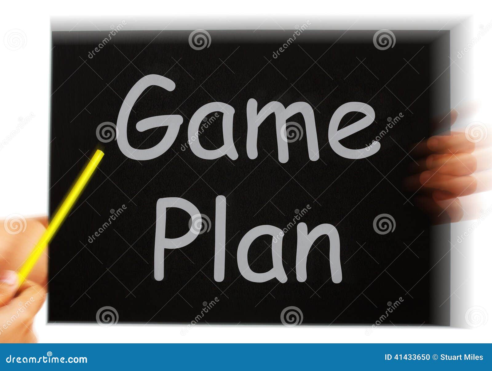 Game Plan Message Means Strategies and Tactics Stock Illustration ...