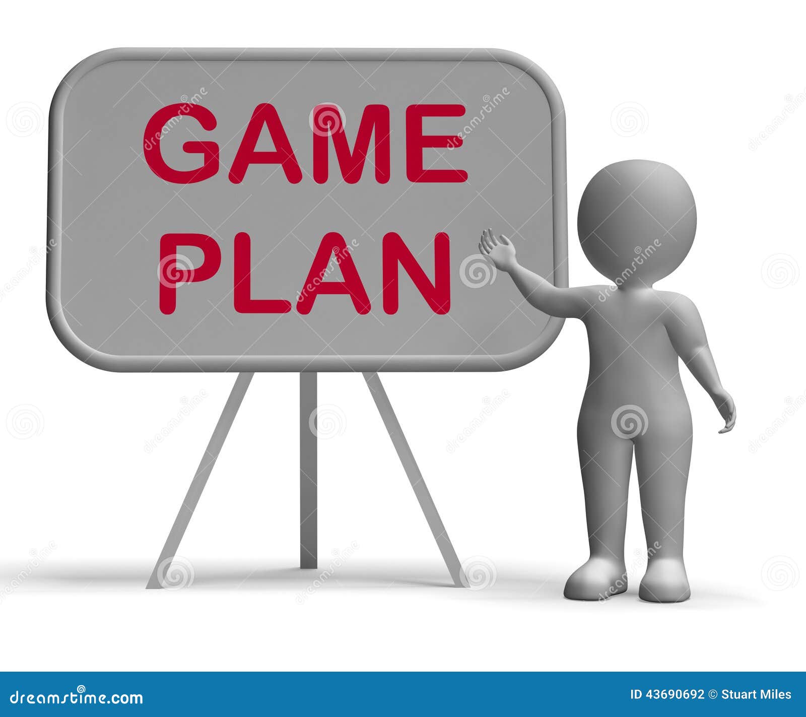 Game Plan Whiteboard Means Scheme Approach or Planning Stock ...
