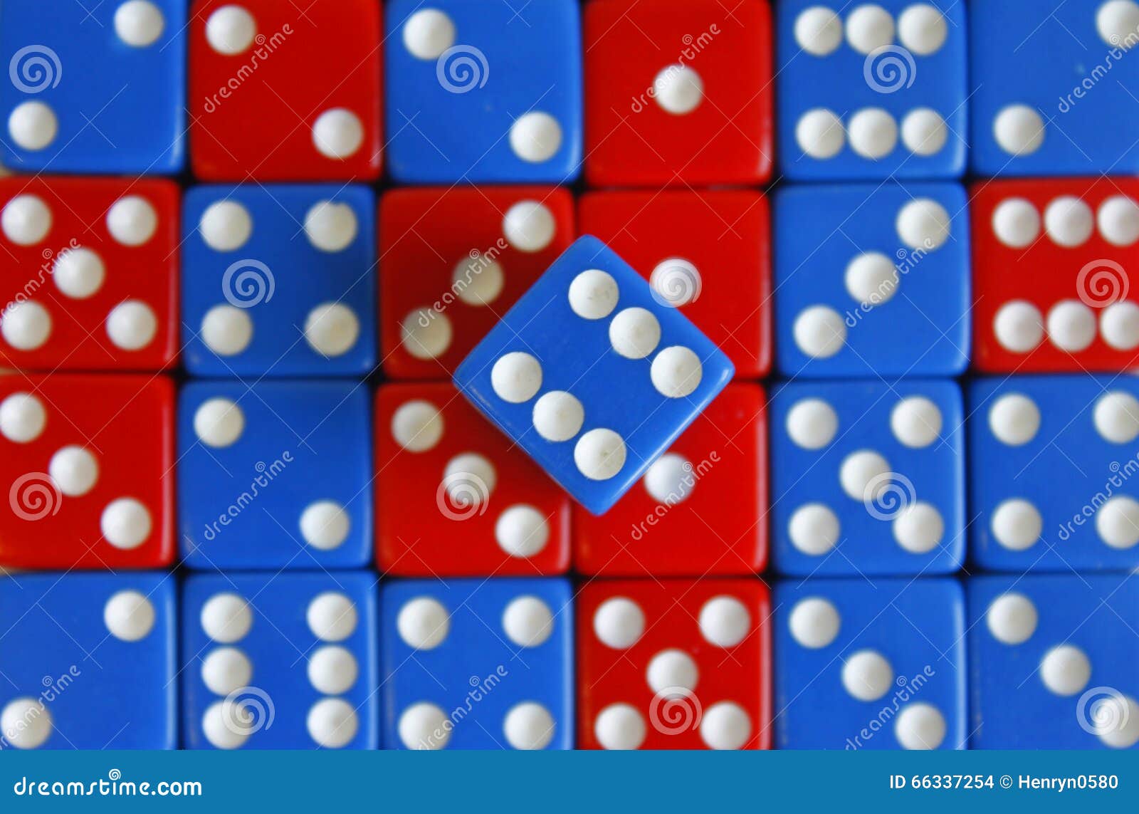 Game Play Dice Red Blue Number Random Stock Photo - Image of random ...