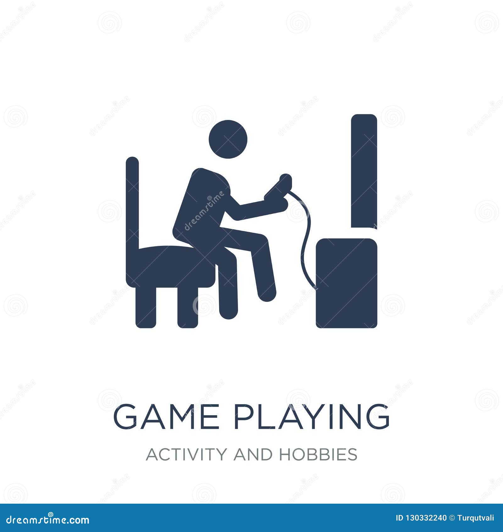 Game Playing Icon. Trendy Flat Vector Game Playing Icon on White Stock ...