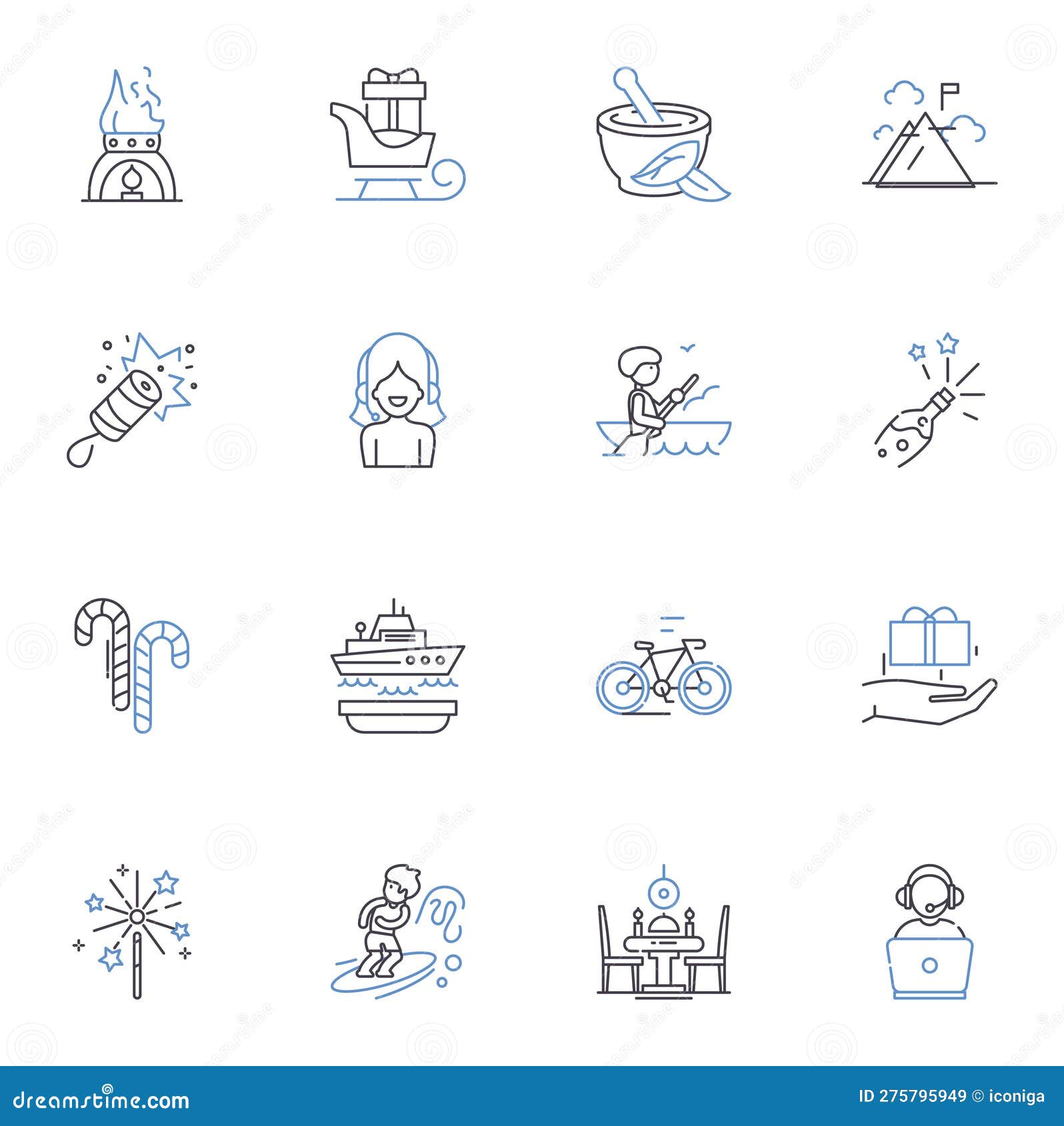 Game Playing Line Icons Collection. Strategy, Competition, Fun, Victory ...