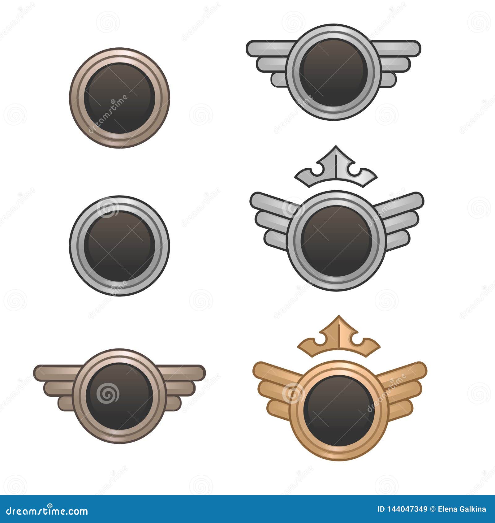 Game portrait frame set stock vector. Illustration of isolated - 144047349