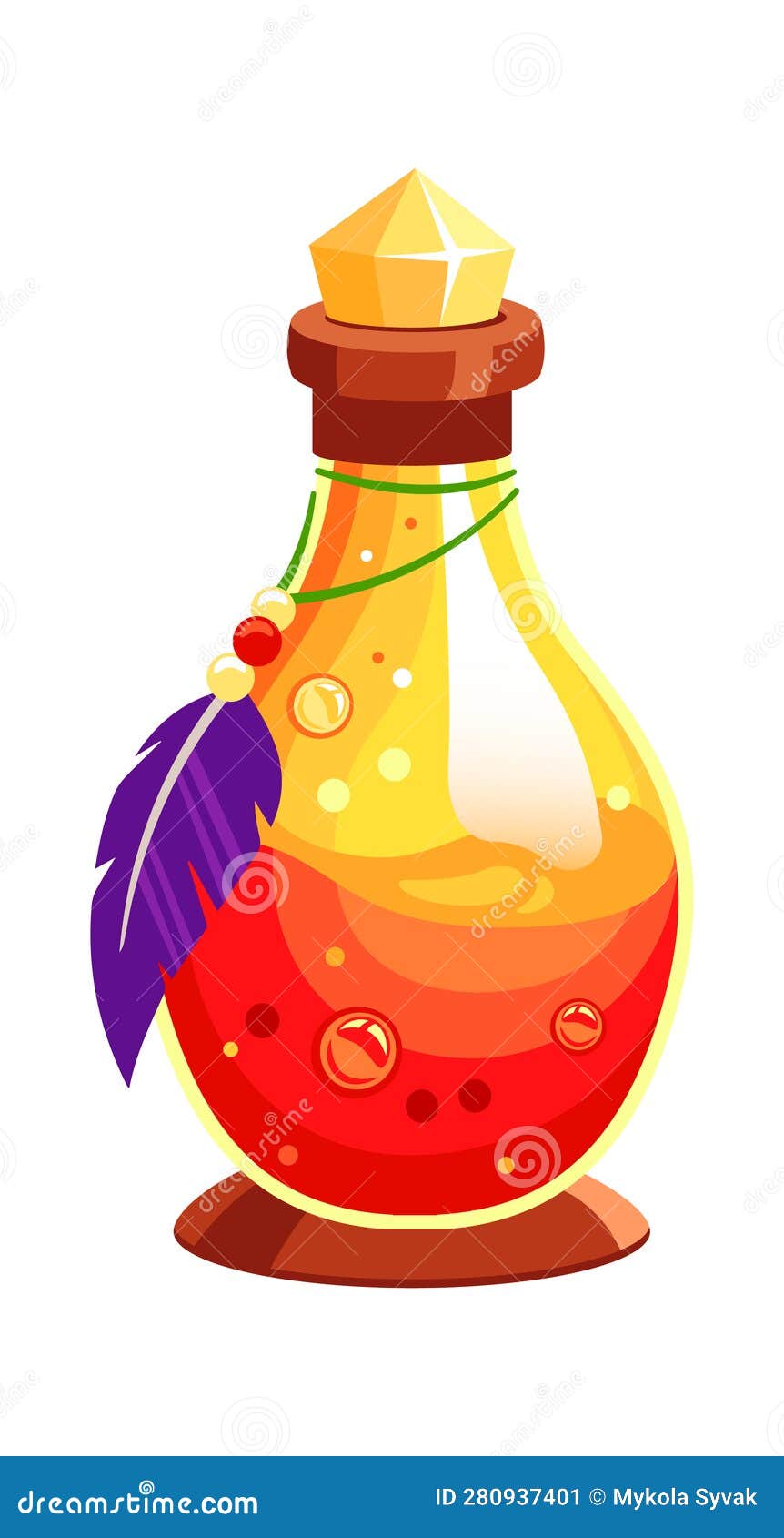 Game Potion Bottle Set, Vector Cartoon Magic Antidote, Witch Medicine ...