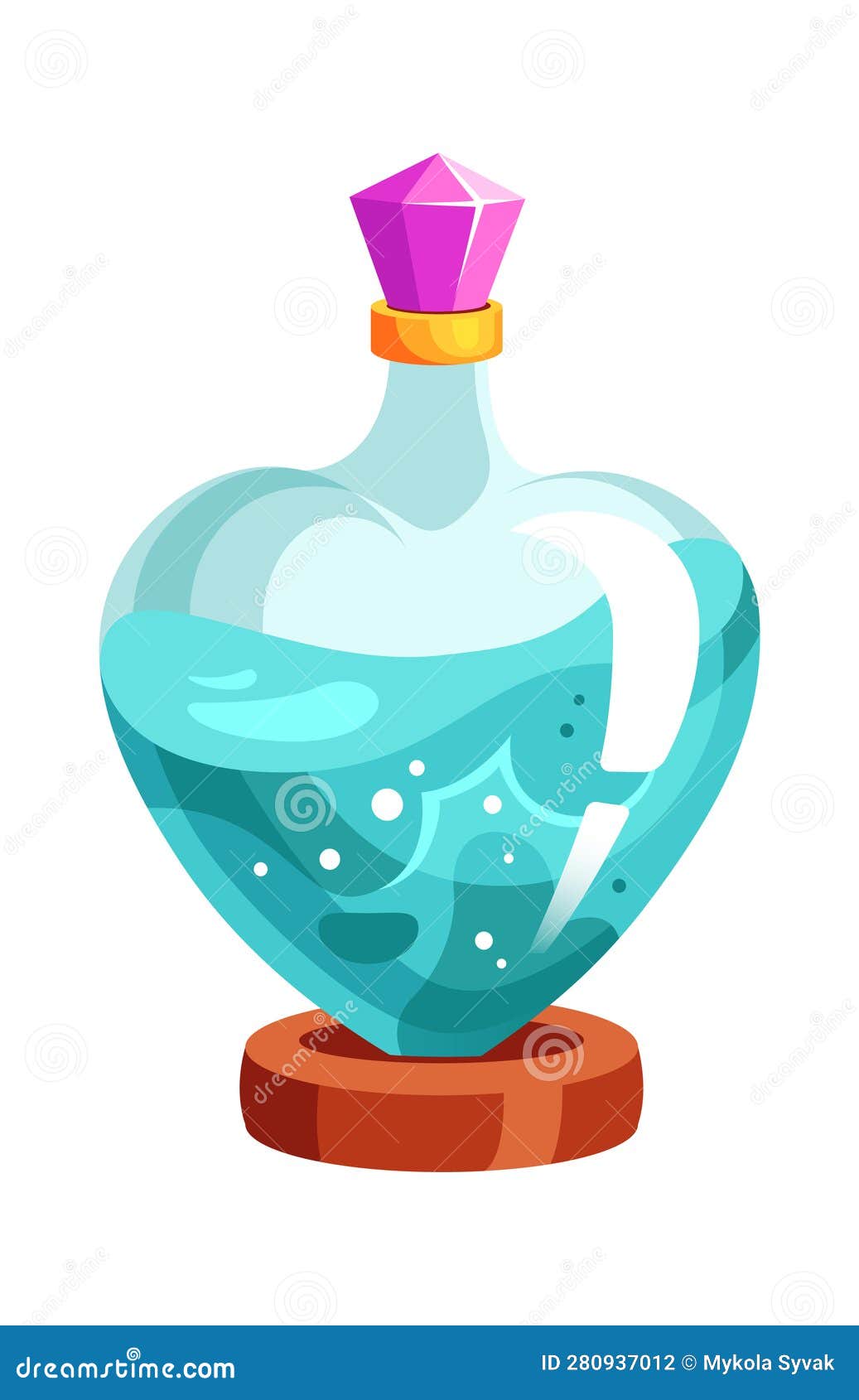 Game Potion Bottle Set, Vector Cartoon Magic Antidote, Witch Medicine ...