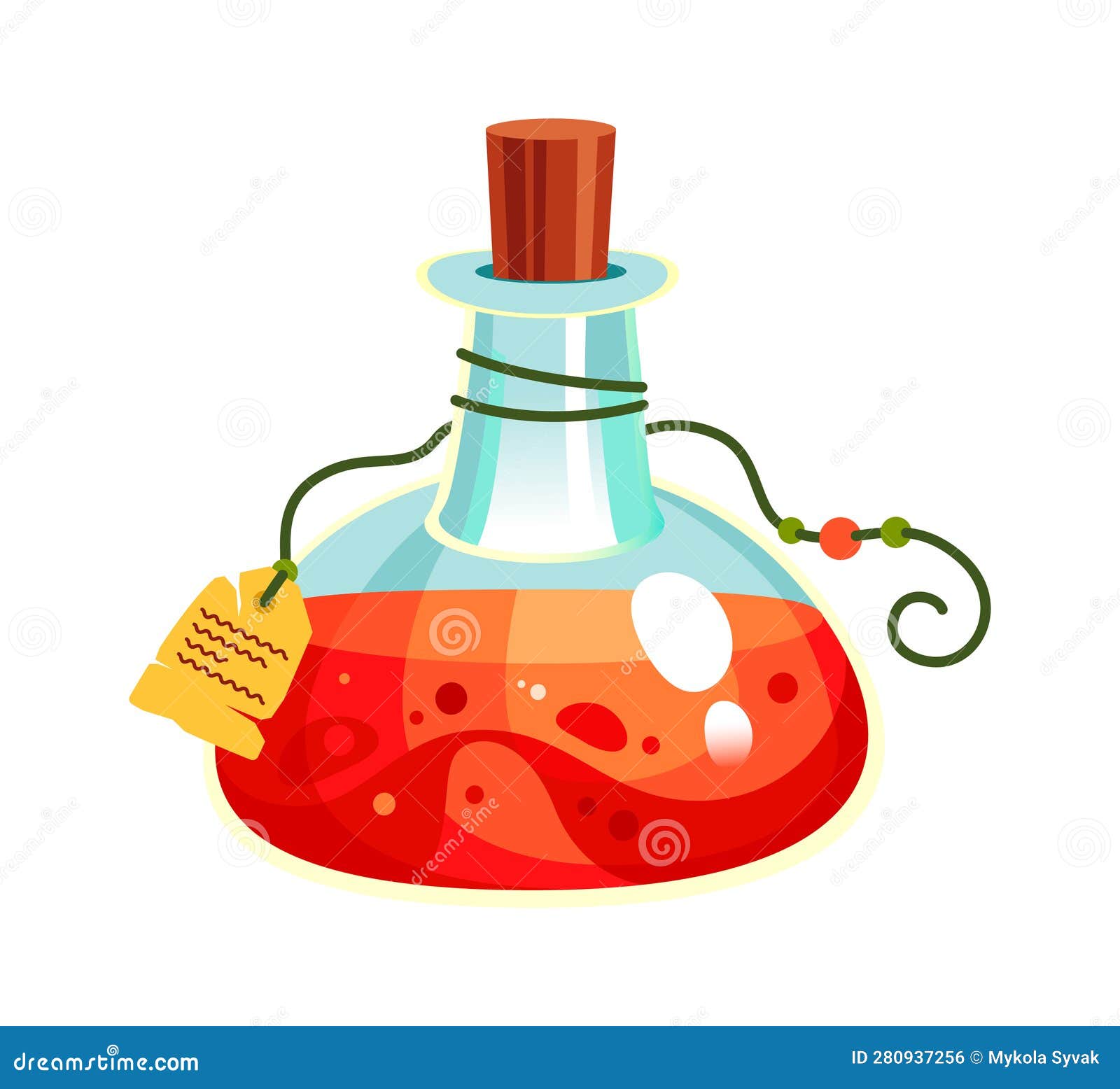 Game Potion Bottle Set, Vector Cartoon Magic Antidote, Witch Medicine ...