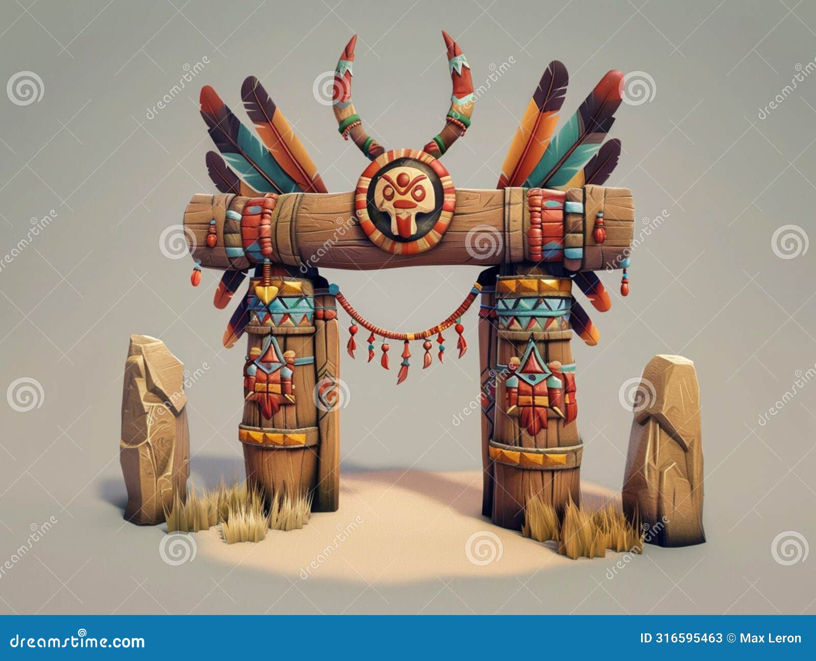 Game Prop Logo Indian Style Simple 3d Royalty-Free Stock Photo ...