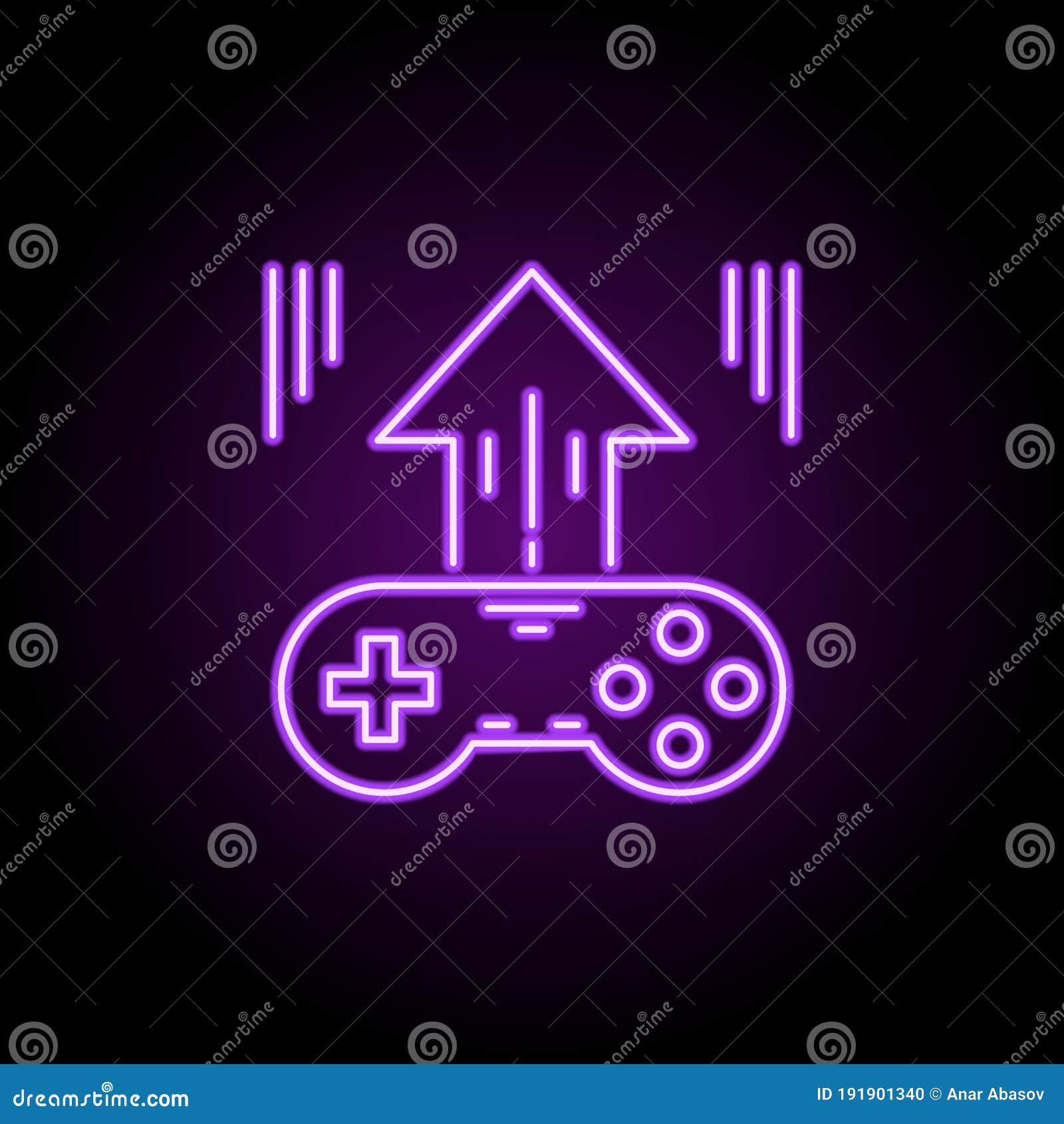 Game Publishing Outline Icon. Elements of Game Development in Neon ...