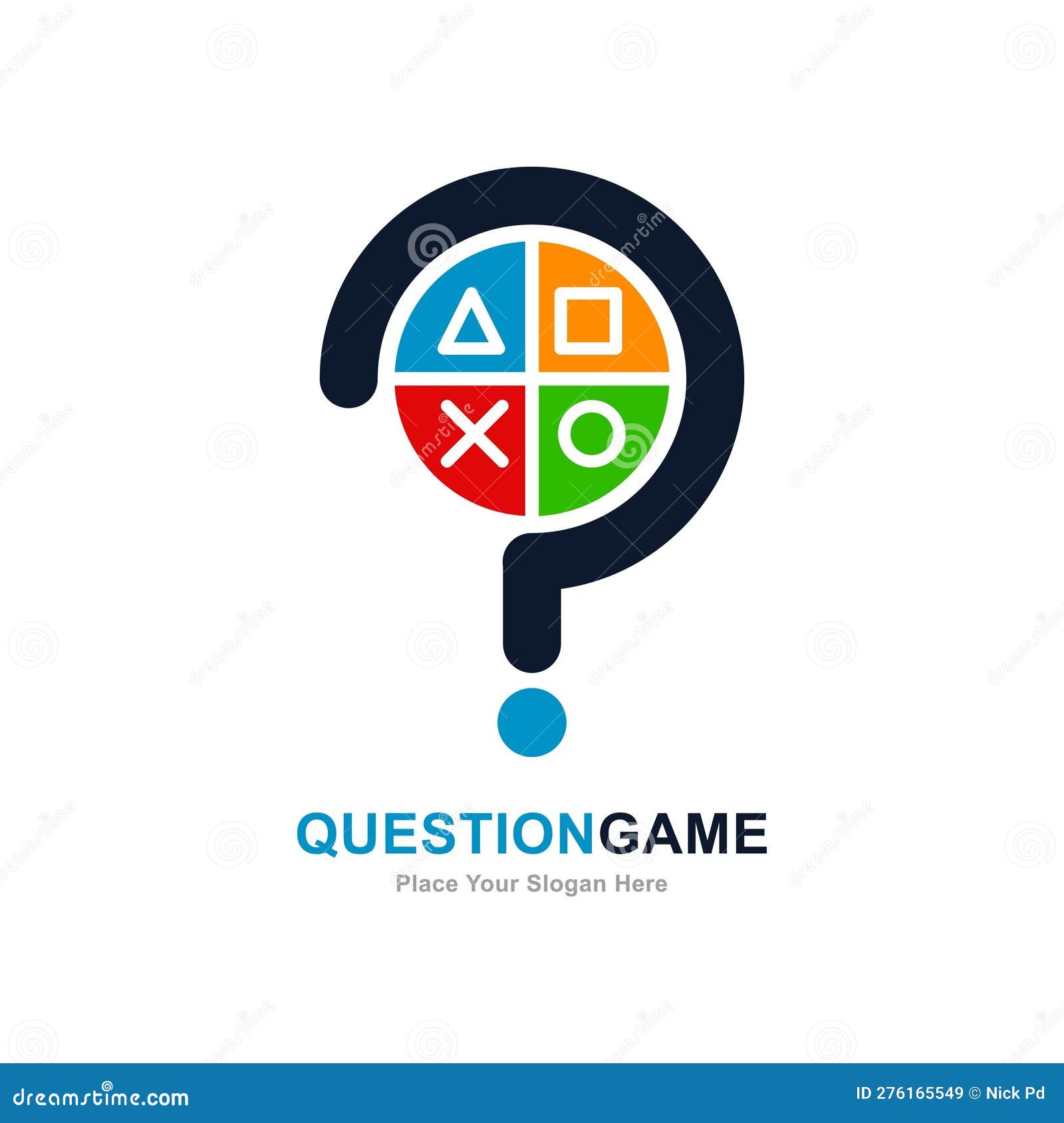 Game Question Logo Vector Design Icon Stock Vector - Illustration of ...