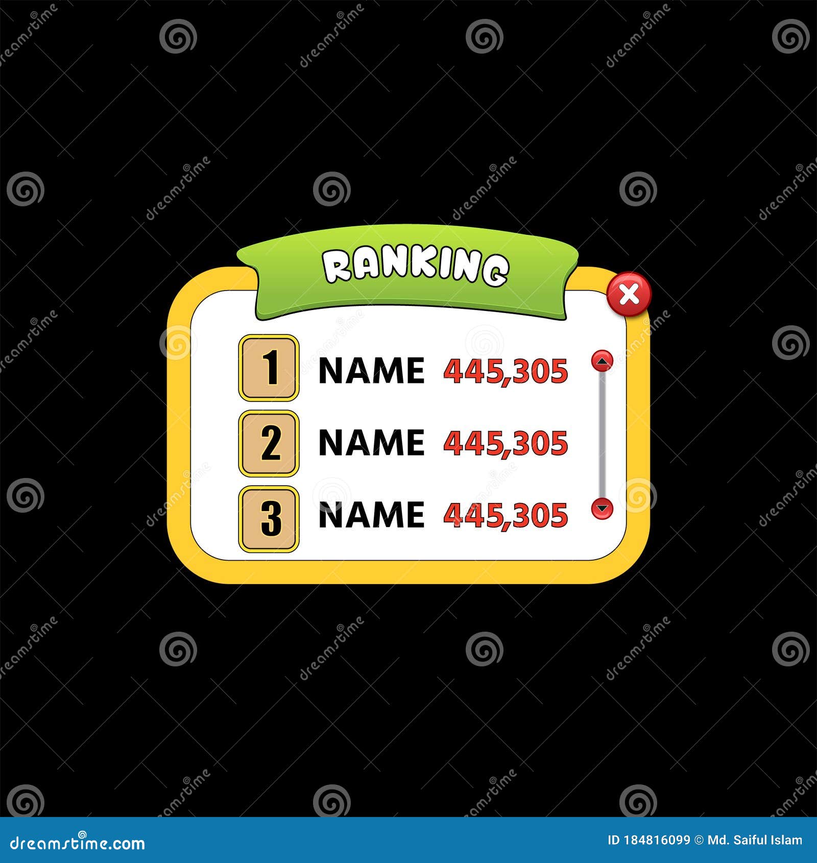 Game raking ui elements stock illustration. Illustration of element ...