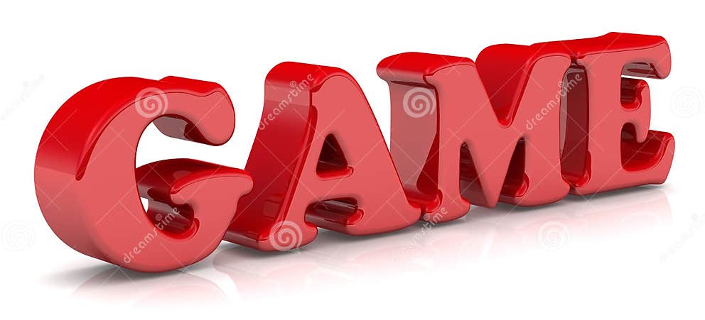 Game. Red word stock illustration. Illustration of competitive - 148830155