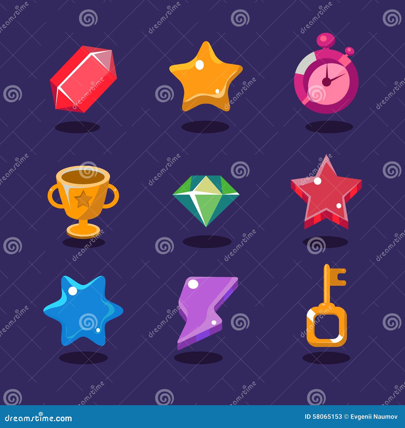 Game resources icons stock vector. Illustration of indication - 58065153