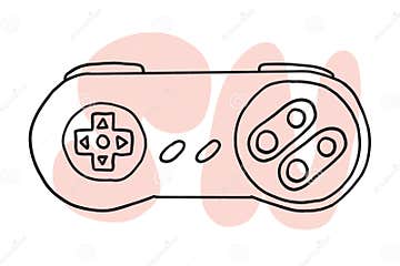 Game Controller in Hand-drawn Style Stock Vector - Illustration of ...