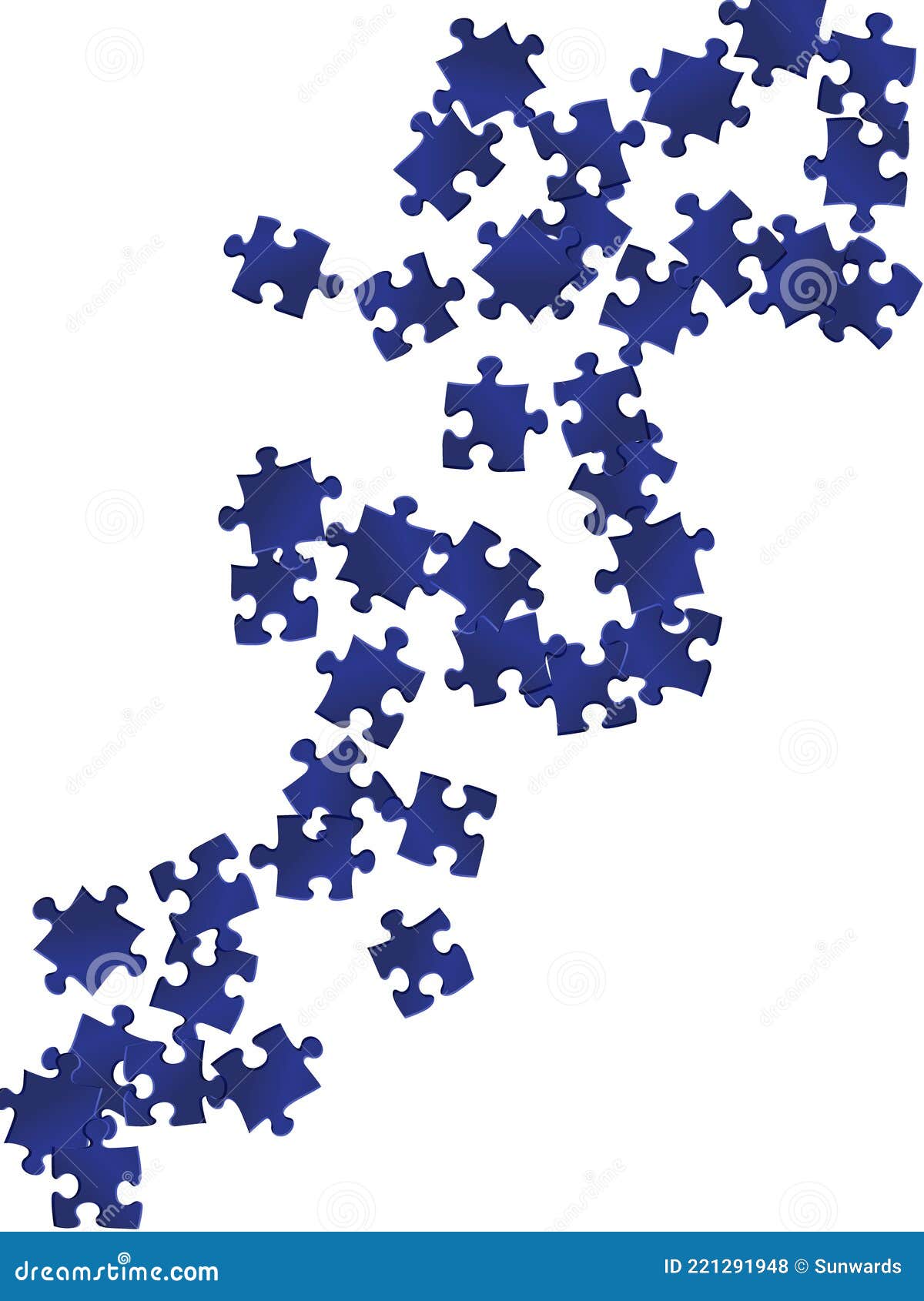 Game Riddle Jigsaw Puzzle Dark Blue Pieces Vector Stock Vector ...