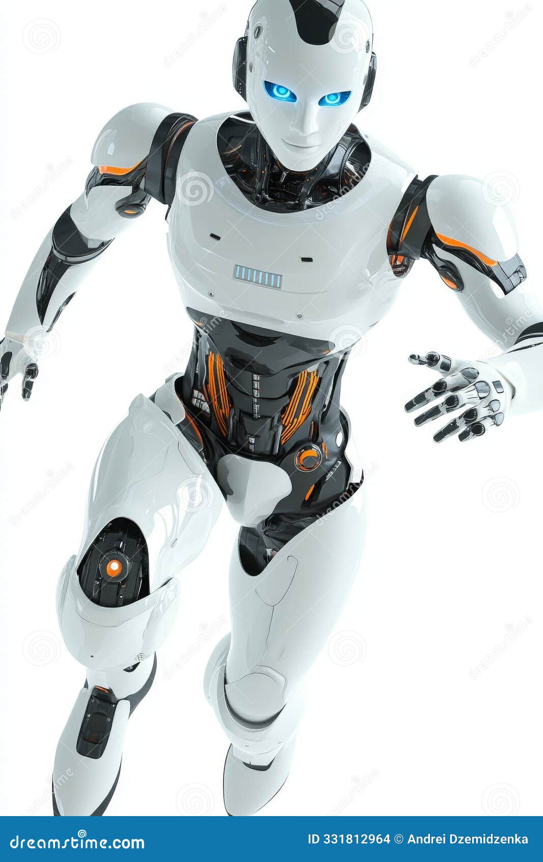 Game Robot in Virtual Reality. Isolated Object Against Transparent ...