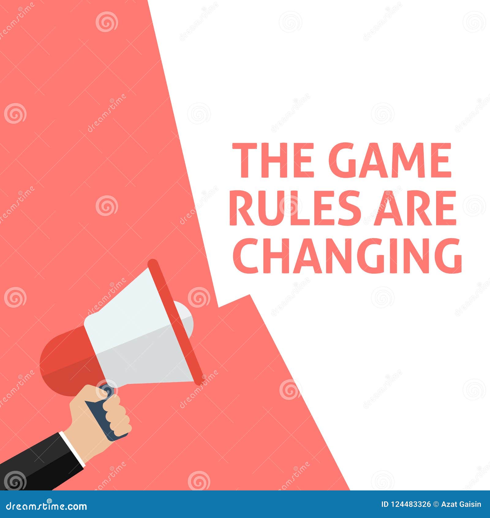 The GAME RULES are CHANGING Announcement. Hand Holding Megaphone with ...