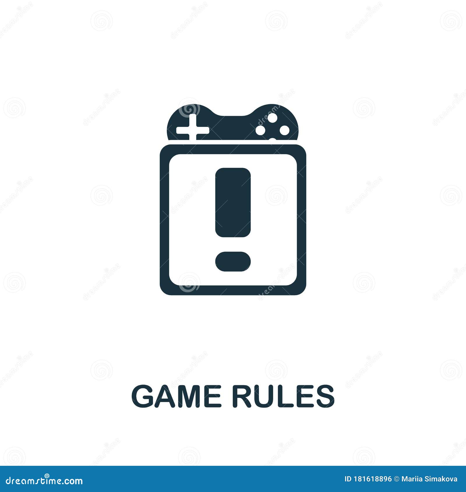 Game Rules Icon from Video Games Collection. Simple Line Game Rules ...