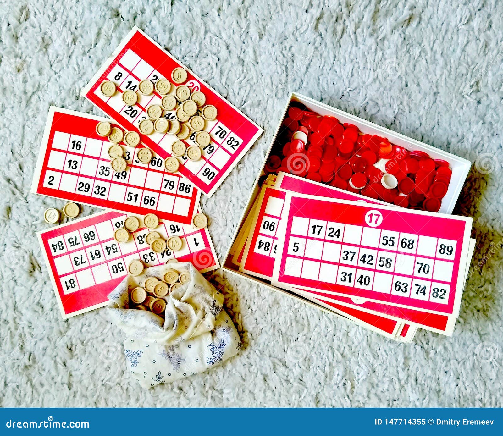 Game Russian Lotto Cards with Numbers Stock Image - Image of interest ...