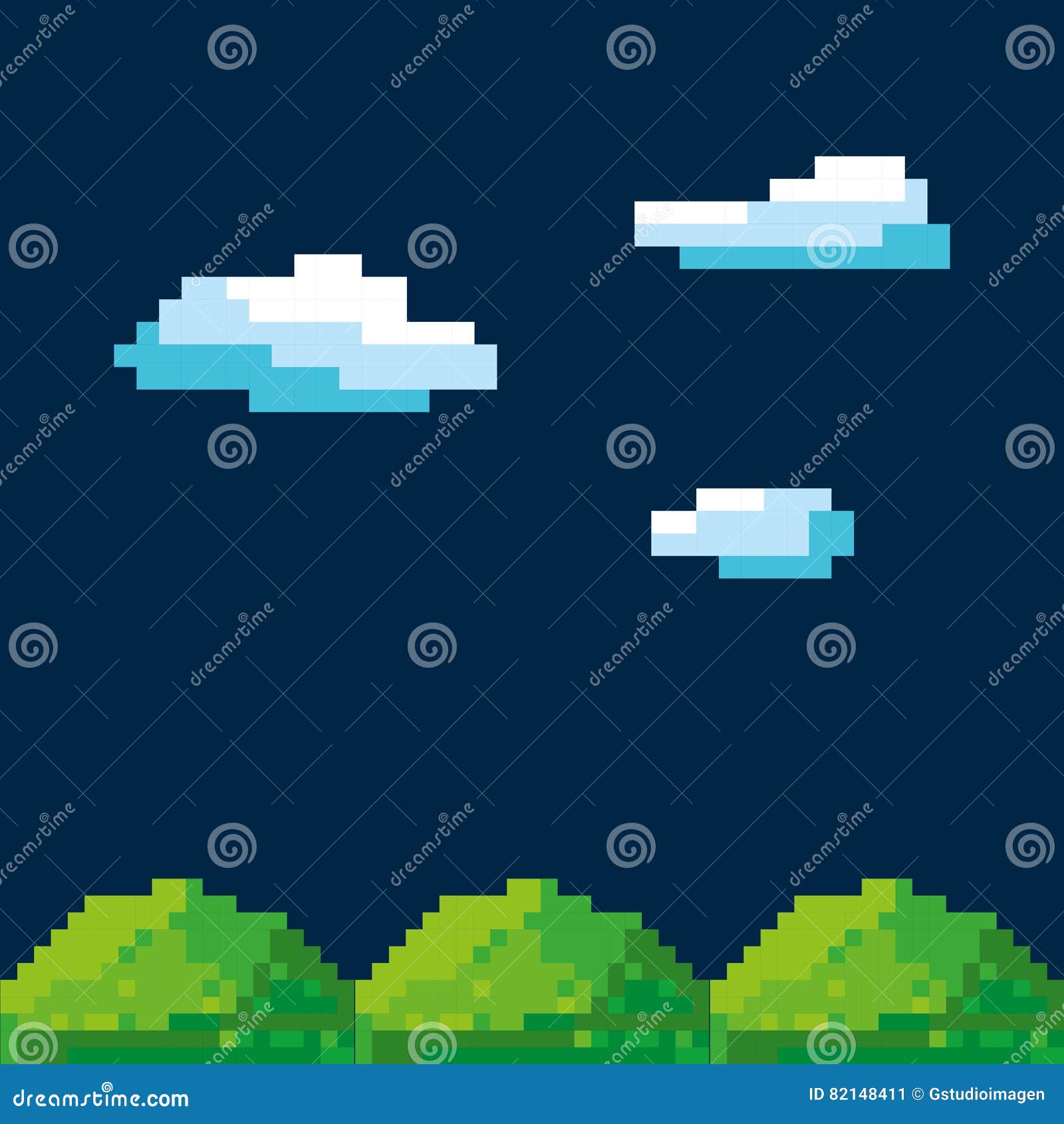Game Scene Pixelated Background Stock Illustration - Illustration of ...