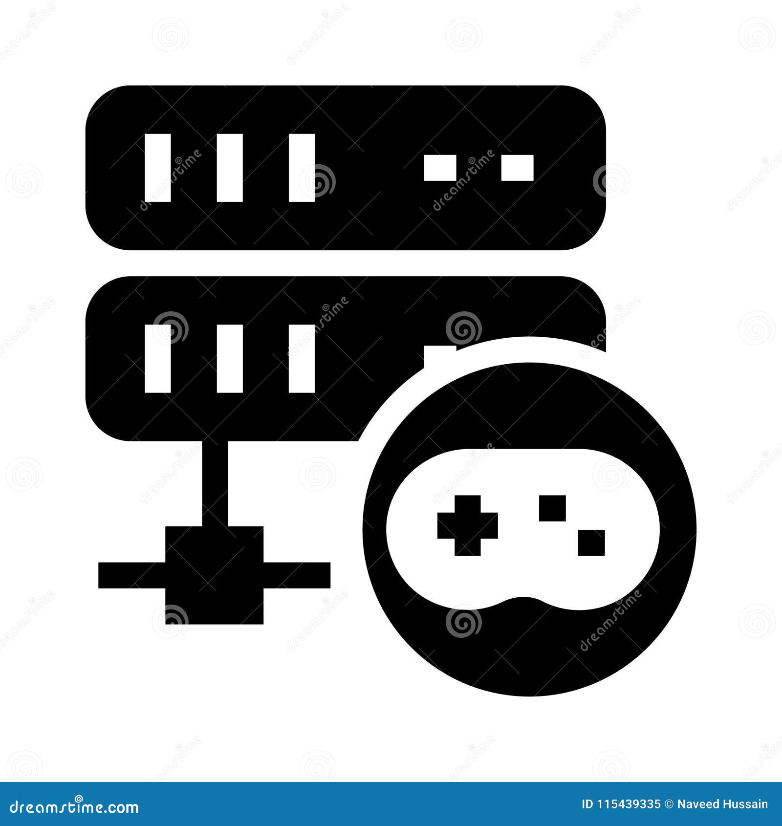 Game Server glyphs icon stock illustration. Illustration of ...