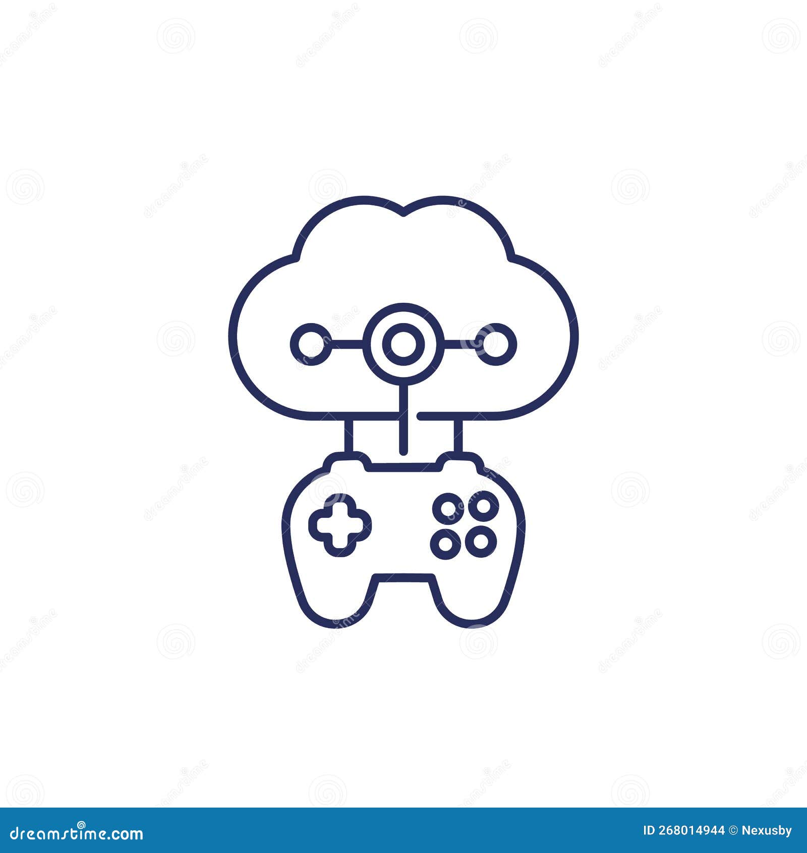 Game Server Line Icon on White Stock Vector - Illustration of ...