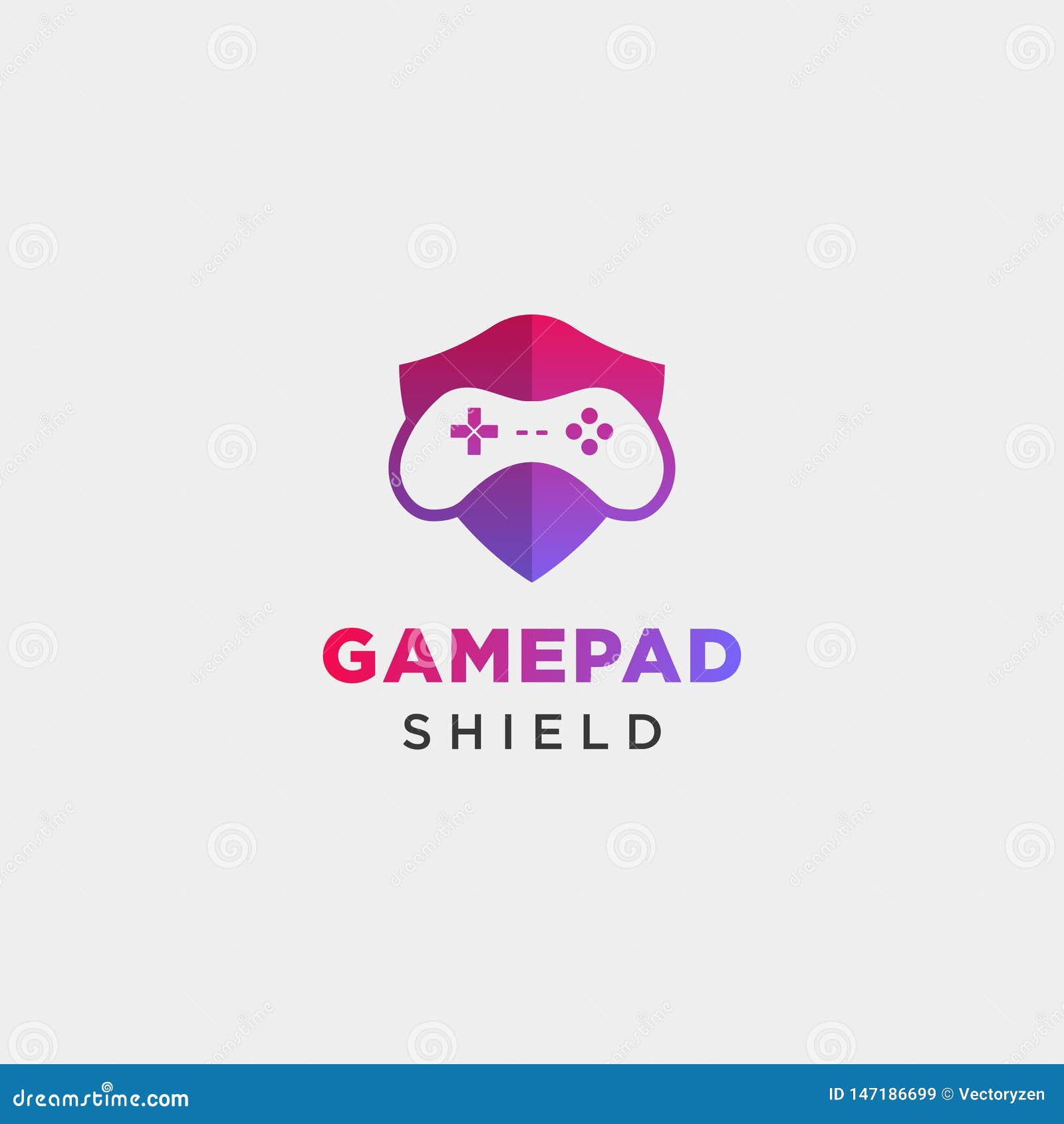 Game Shield Logo Design Template Vector Illustration Icon Element Stock ...