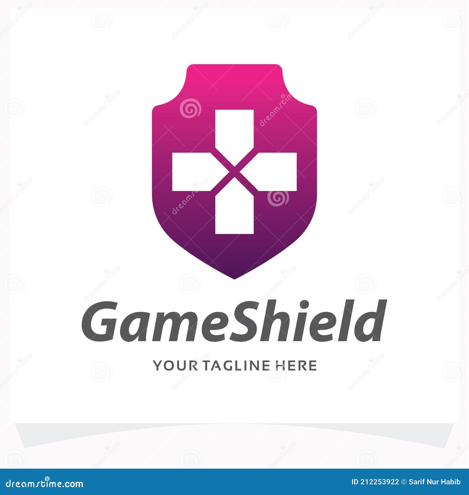 Game Shield Logo Design Template Stock Vector - Illustration of group ...