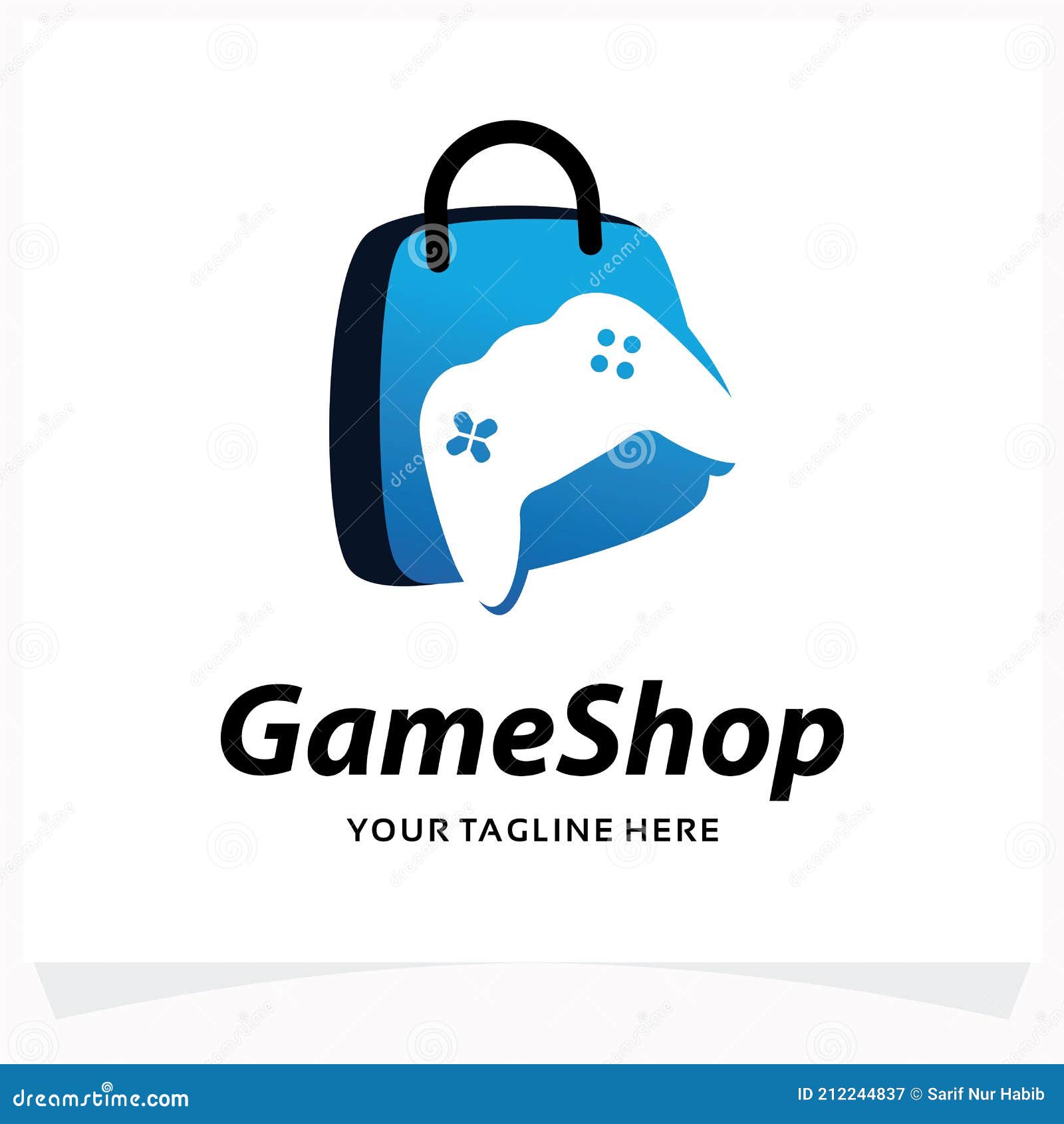 Game Shop Logo Template Design Template Stock Vector - Illustration of ...