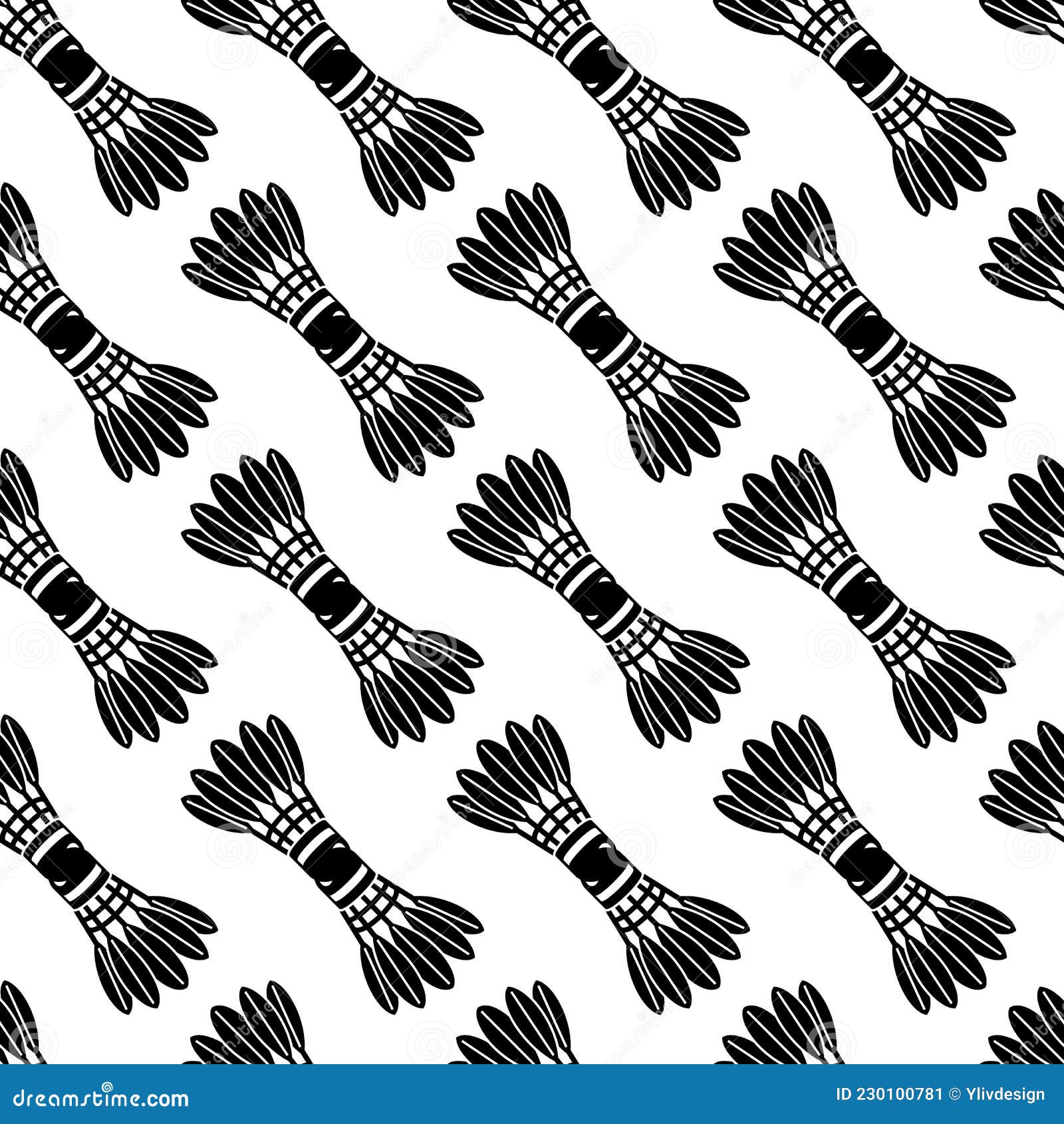 Game Shuttlecock Pattern Seamless Vector Stock Vector - Illustration of ...