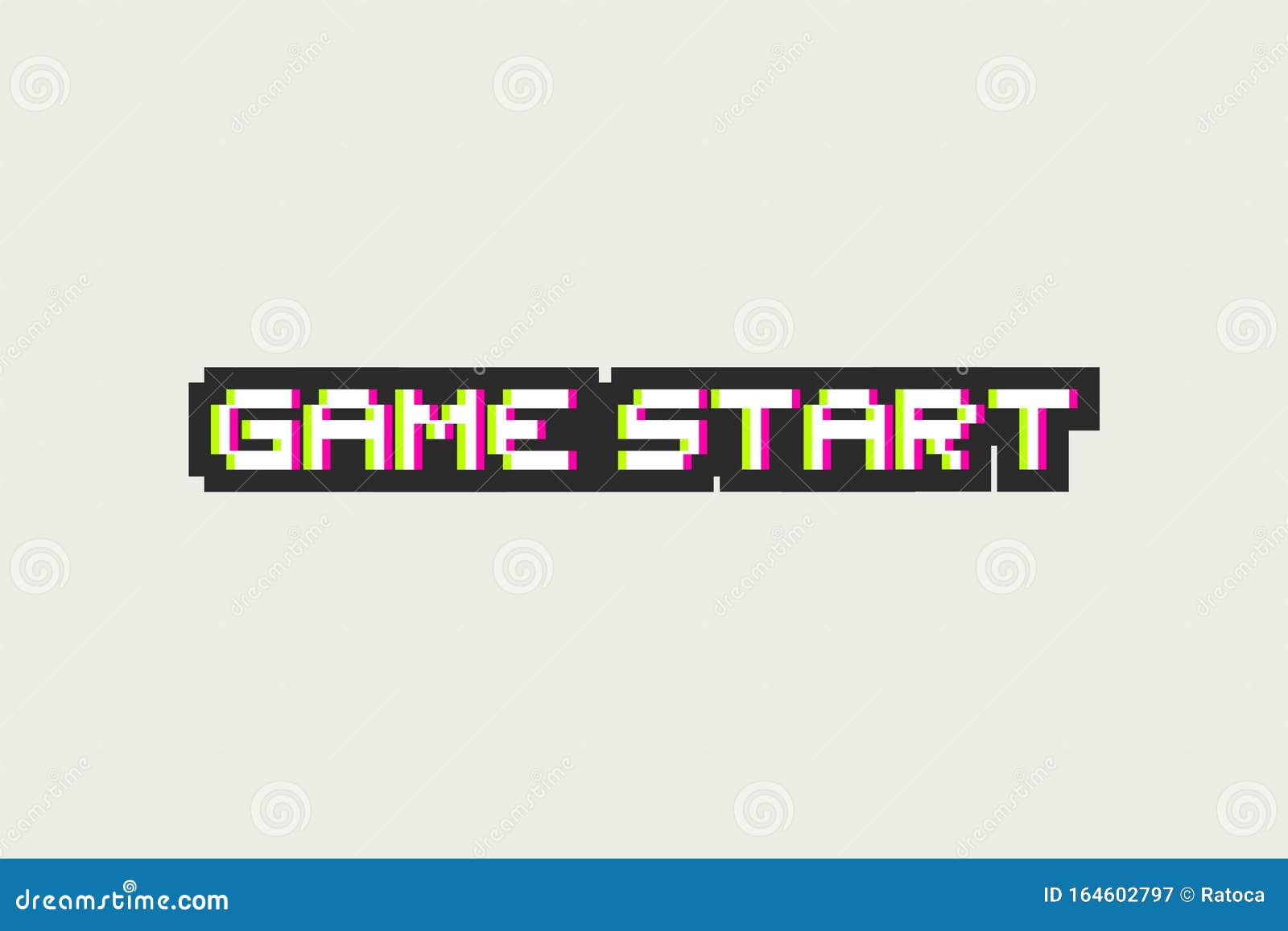 Game Start Message Cartoon Vector | CartoonDealer.com #164602797