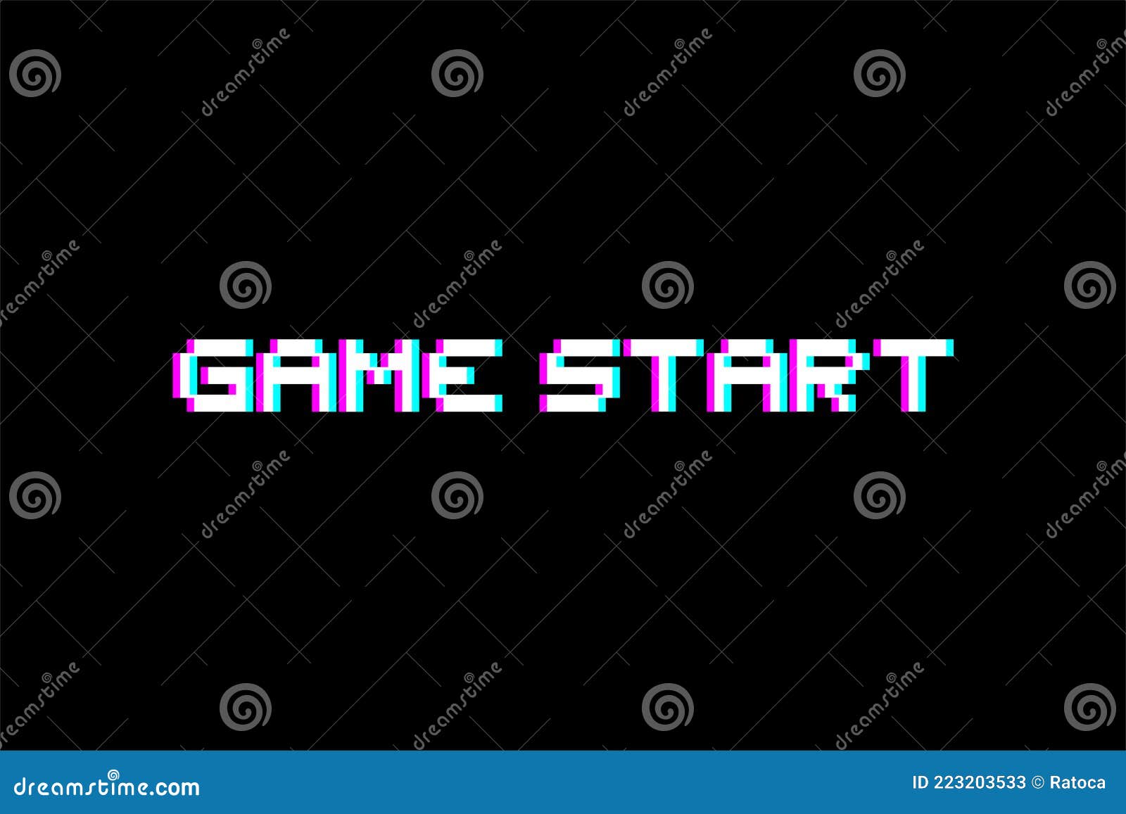 Game start message stock vector. Illustration of graphic - 223203533