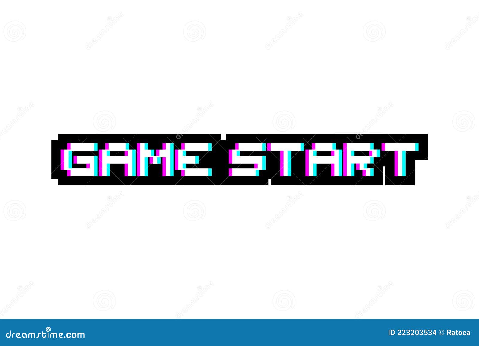 Game start message stock vector. Illustration of text - 223203534