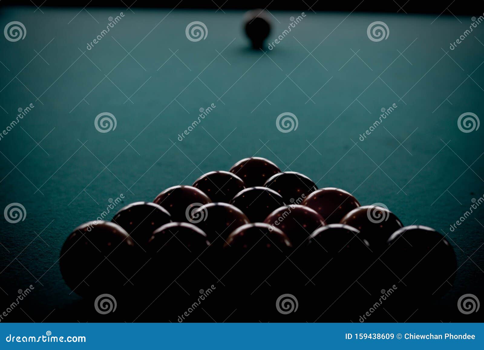 Game start on pool table stock image. Image of blackground - 159438609