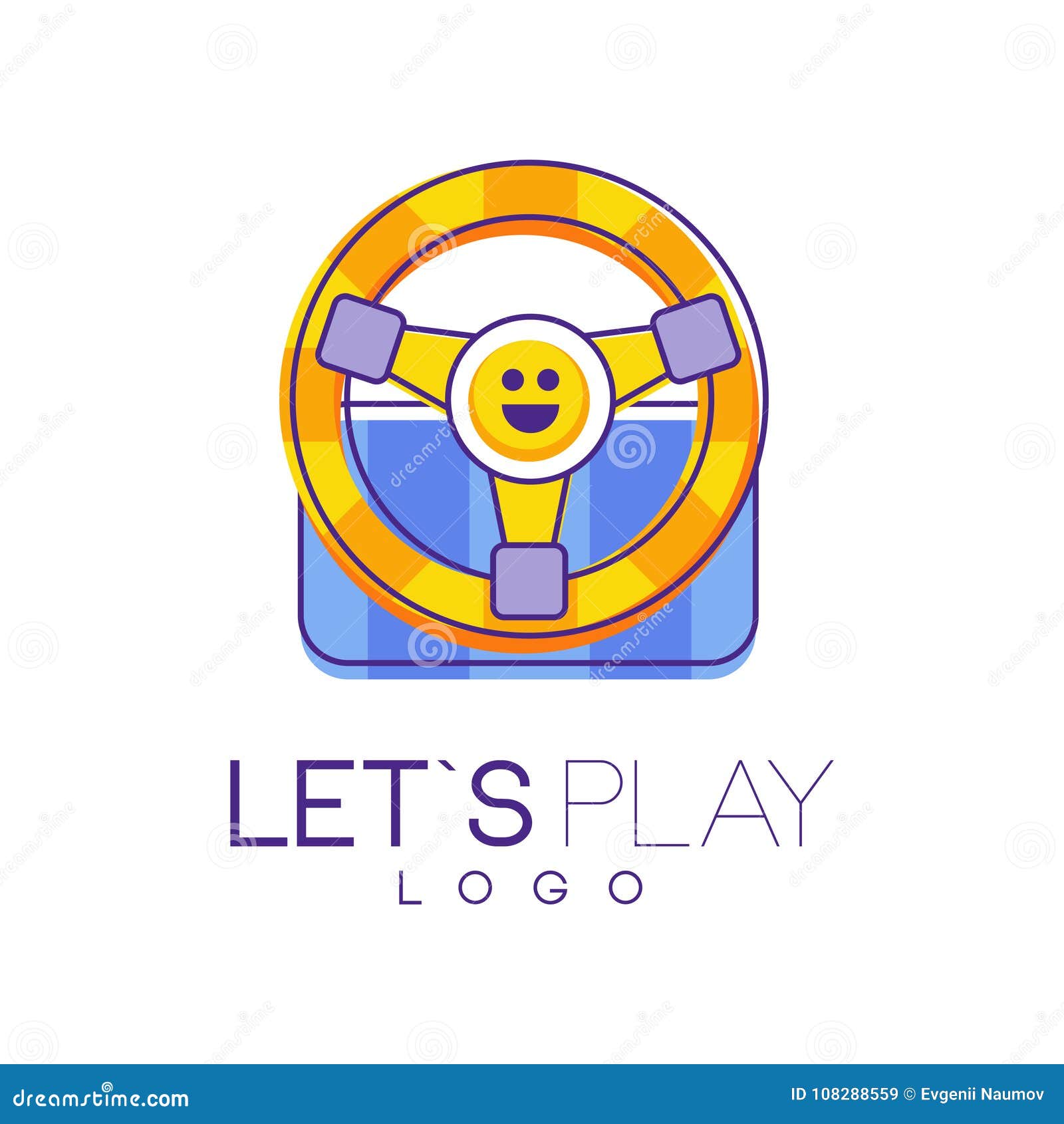 Game Steering Wheel. Electronic Gadget. Gaming Controller Emblem in ...