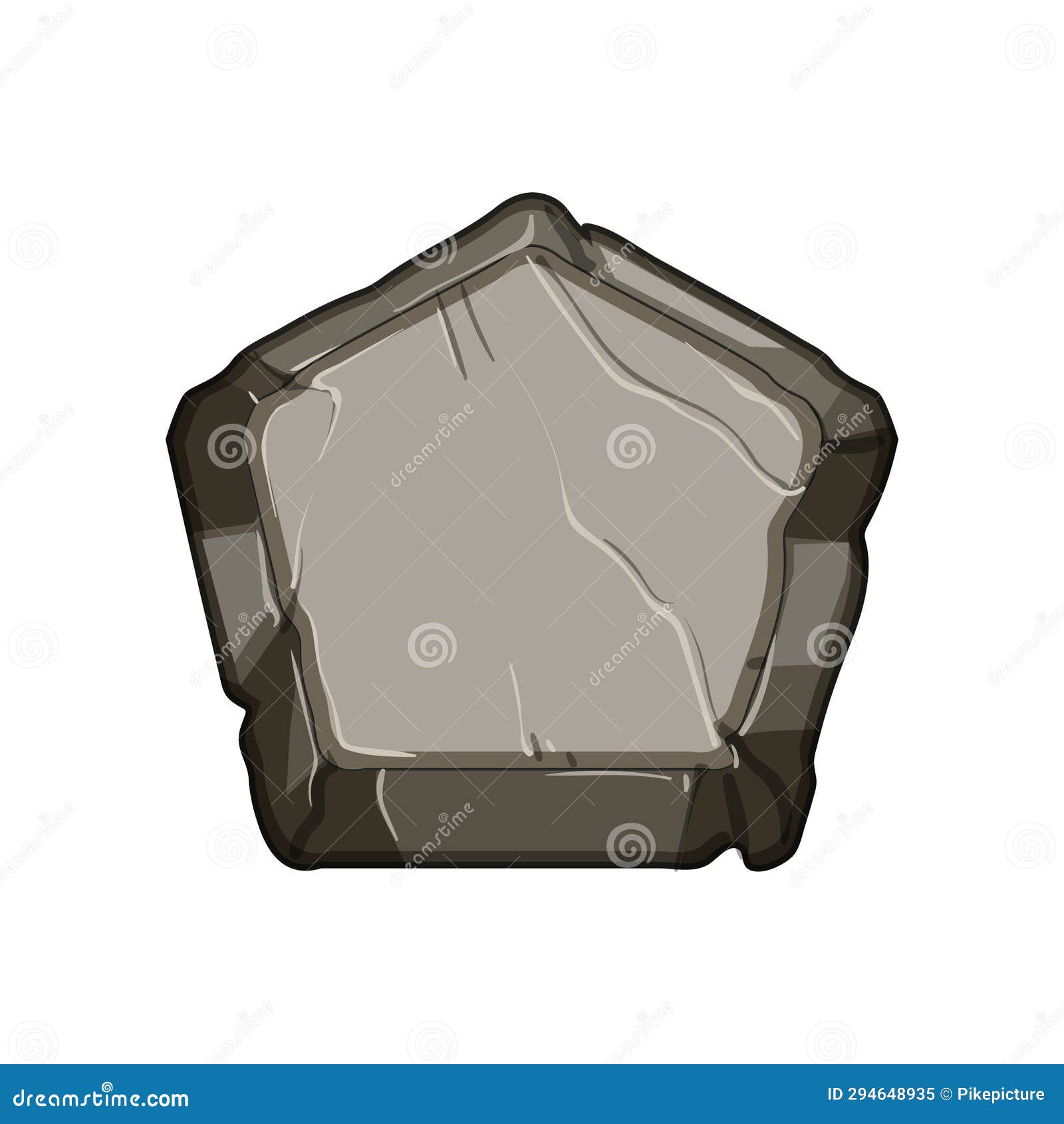 Game Stone Button Cartoon Vector Illustration Stock Illustration ...