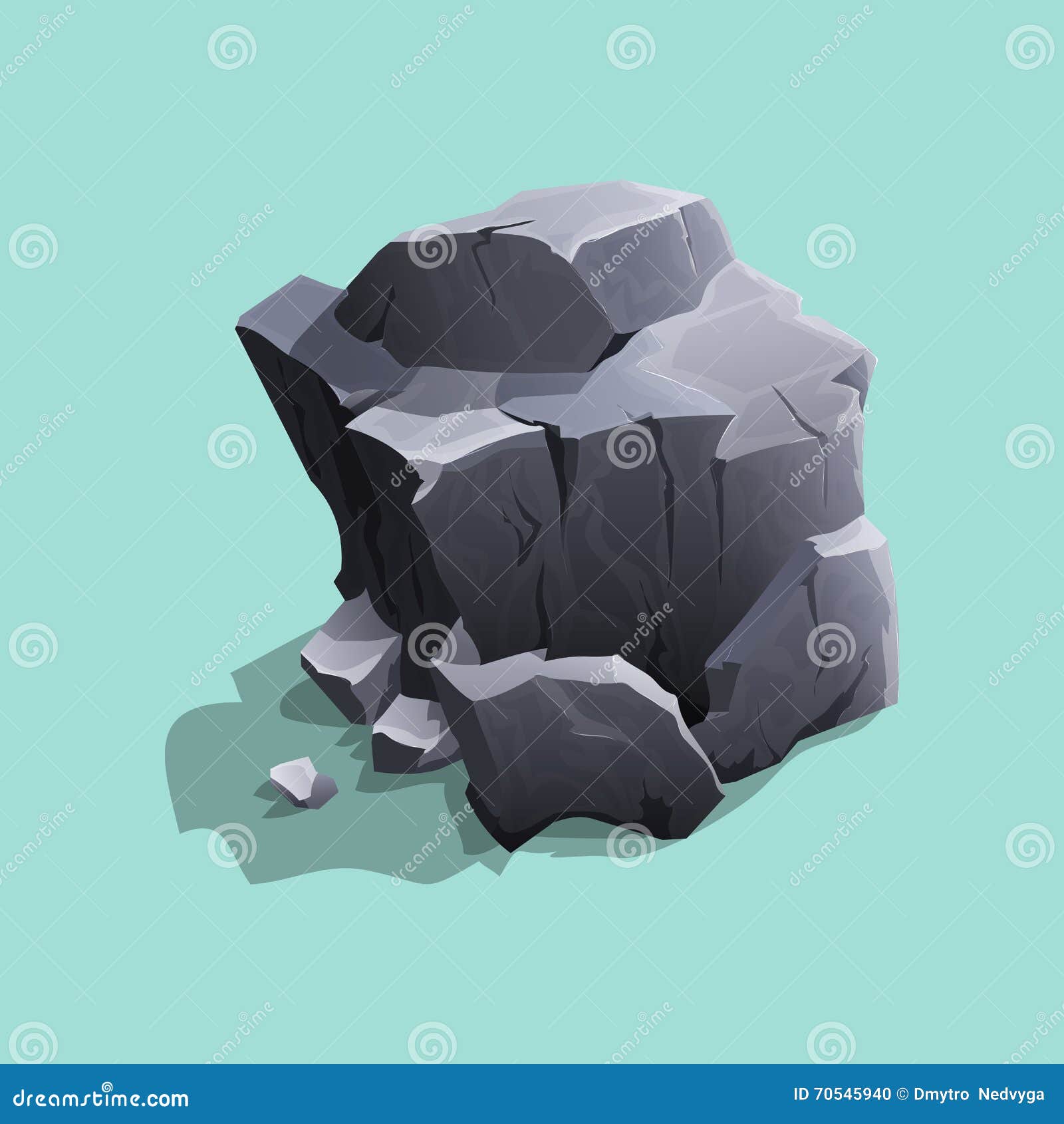 Game stone. stock vector. Illustration of hard, element - 70545940